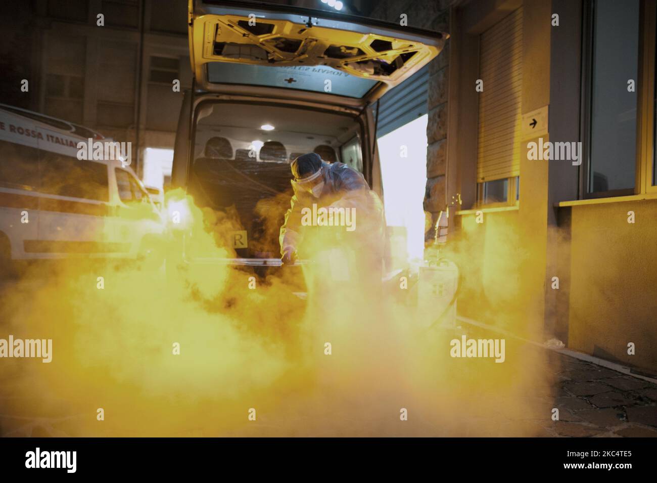 Portrait of Health Care Workers during the sanitation of instruments ...