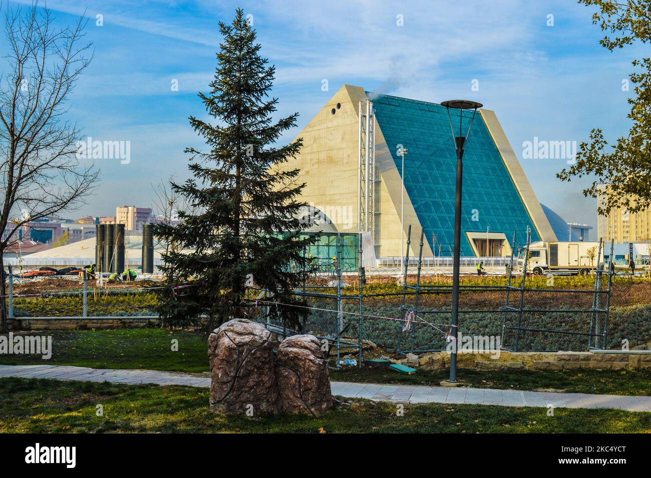 An exterior view of the Turkish Presidential Symphony Orchestra's (CSO ...