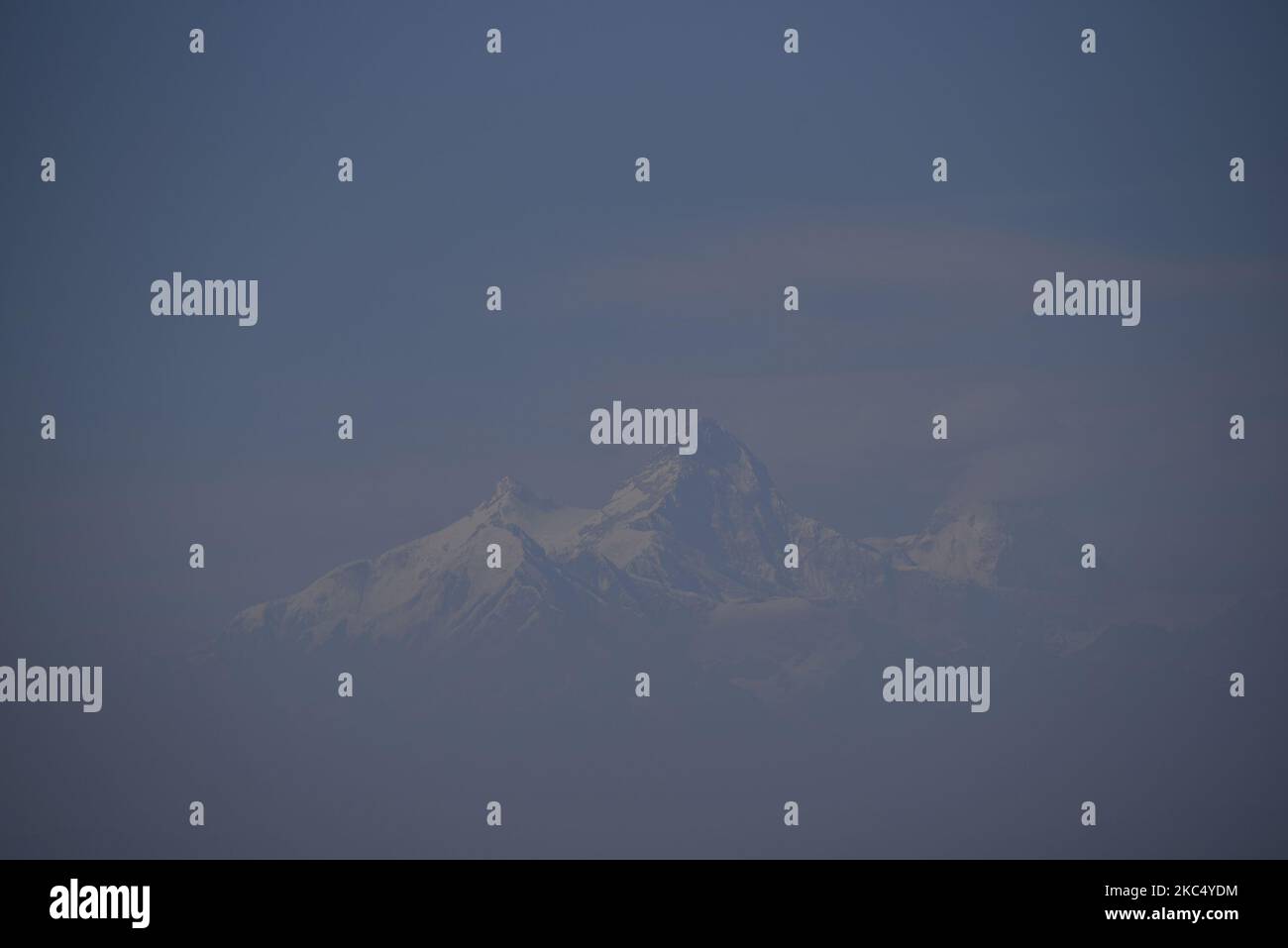Mount Himal Chuli and Mount Manaslu from Surya Binayak Hill, Bhaktapur ...