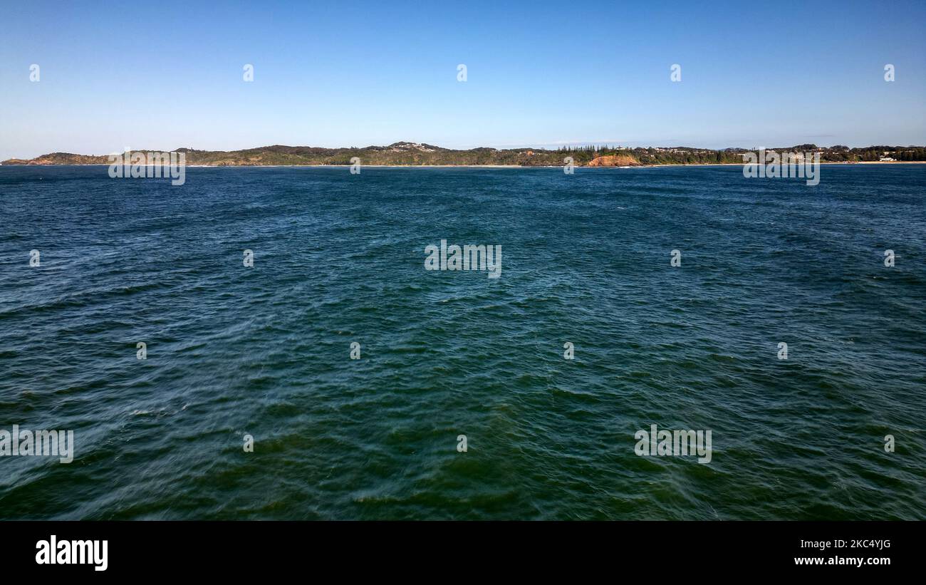 An aerial view of the Flynns Beach in Port Macquarie, Australia Stock ...