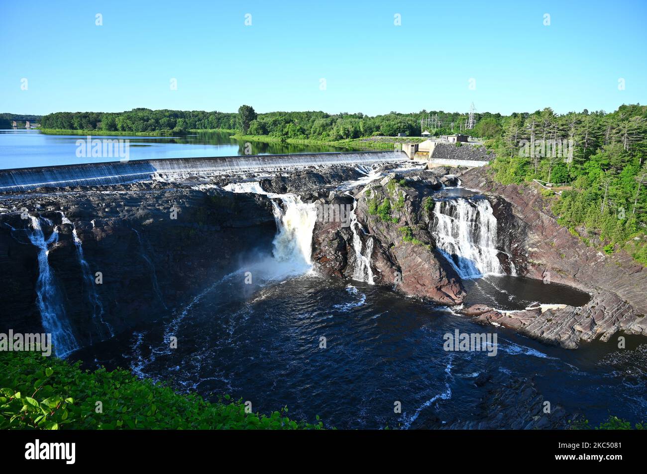 A waterfall in a hidden rocks Stock Photo - Alamy