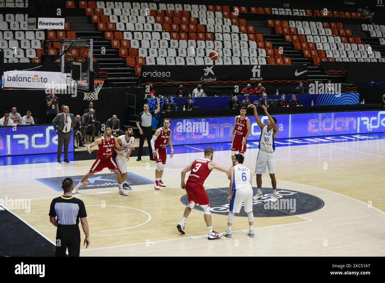 Action during the FIBA EuroBasket 2022 Qualifiers match of group A ...