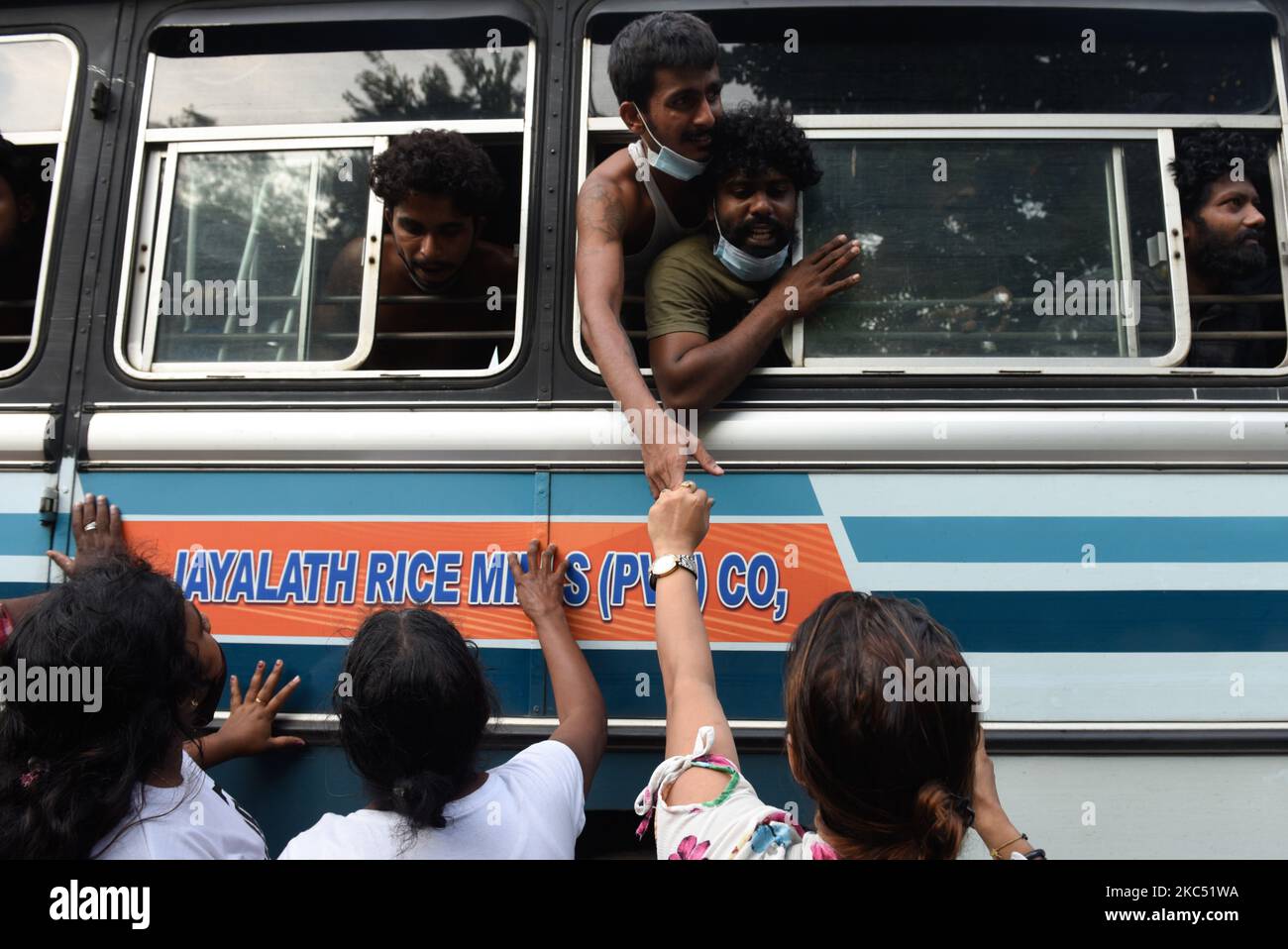 Around 100 family members of inmates at the Mahara Prison gathered ...