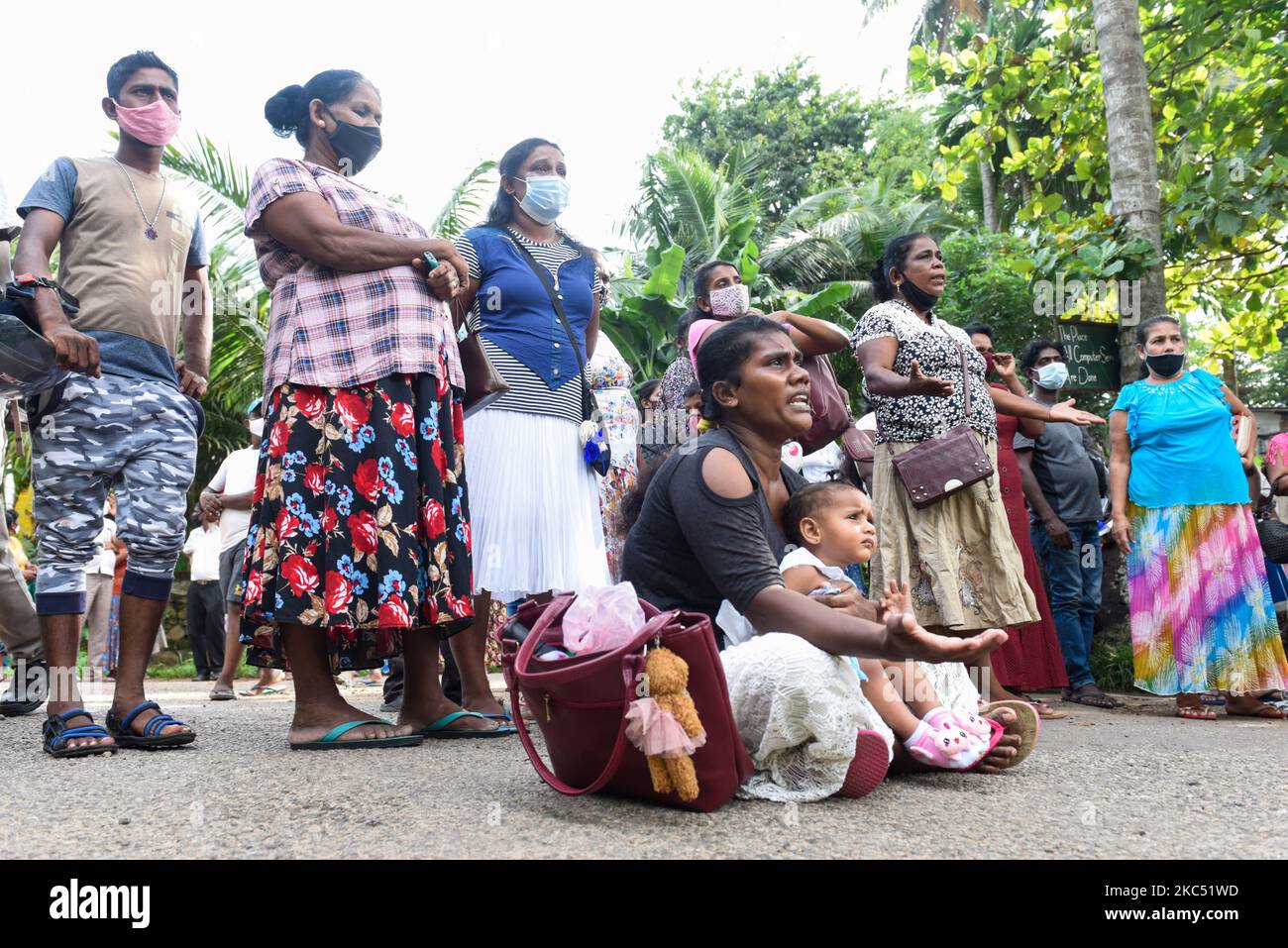 Around 100 family members of inmates at the Mahara Prison gathered ...