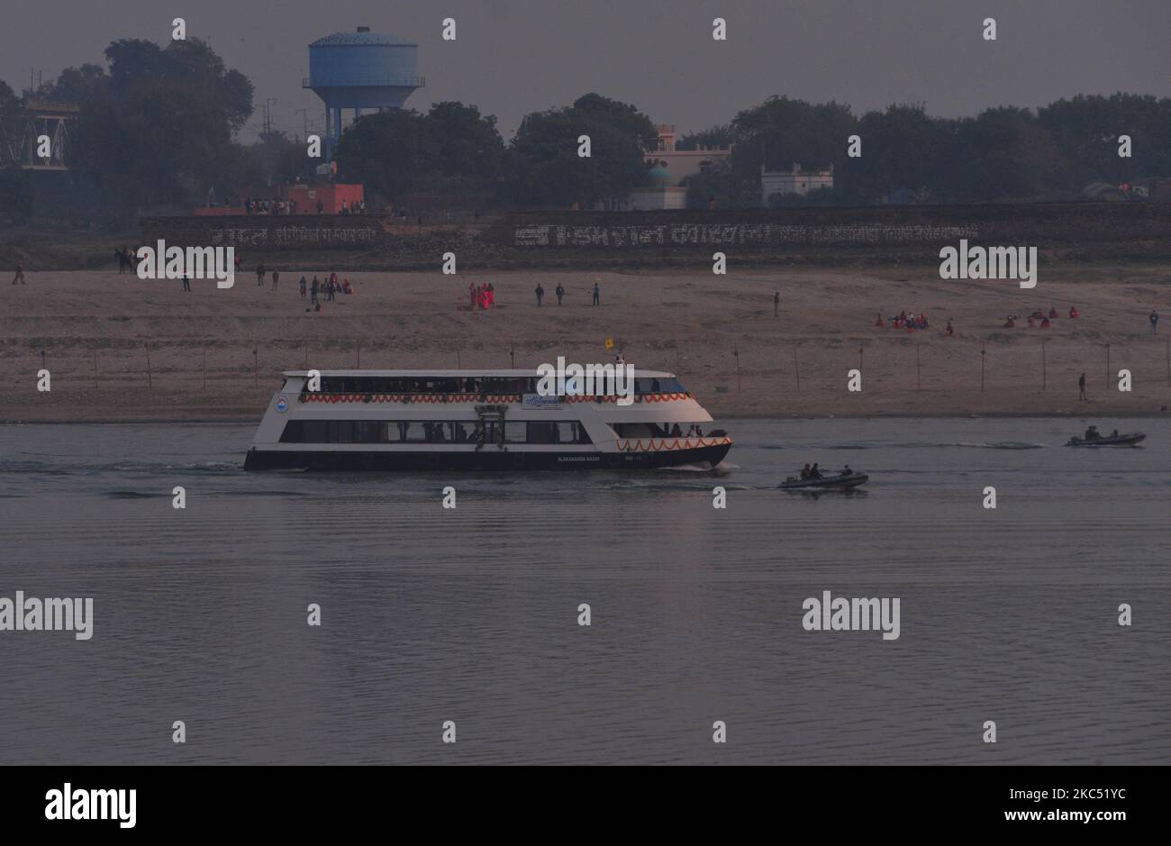 Indian Prime minister Narendra Modi arrives on Alaknanda cruise ship on ...