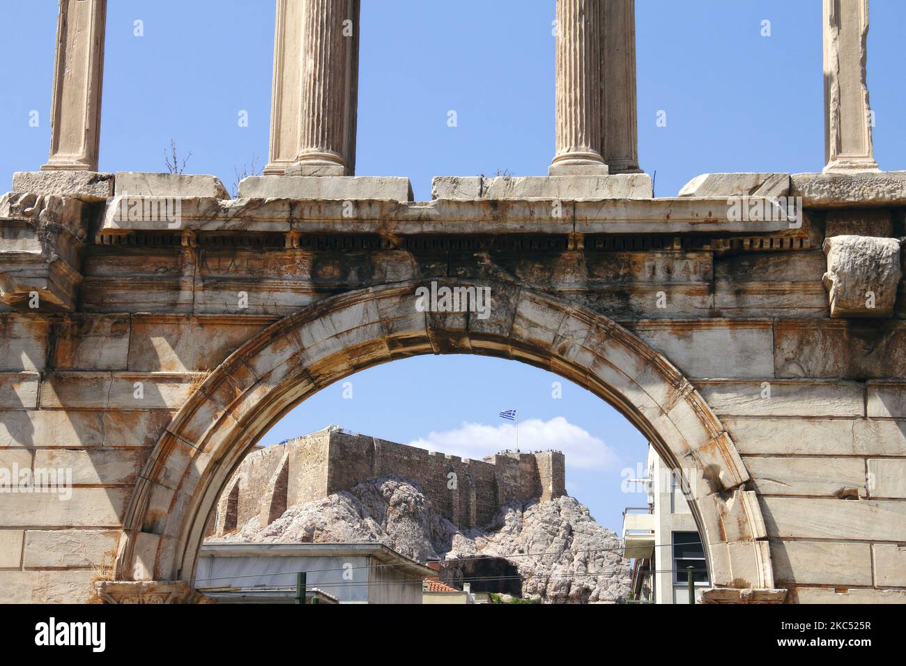 The beautiful architecture of Acropolis in Greece on a daytime Stock ...