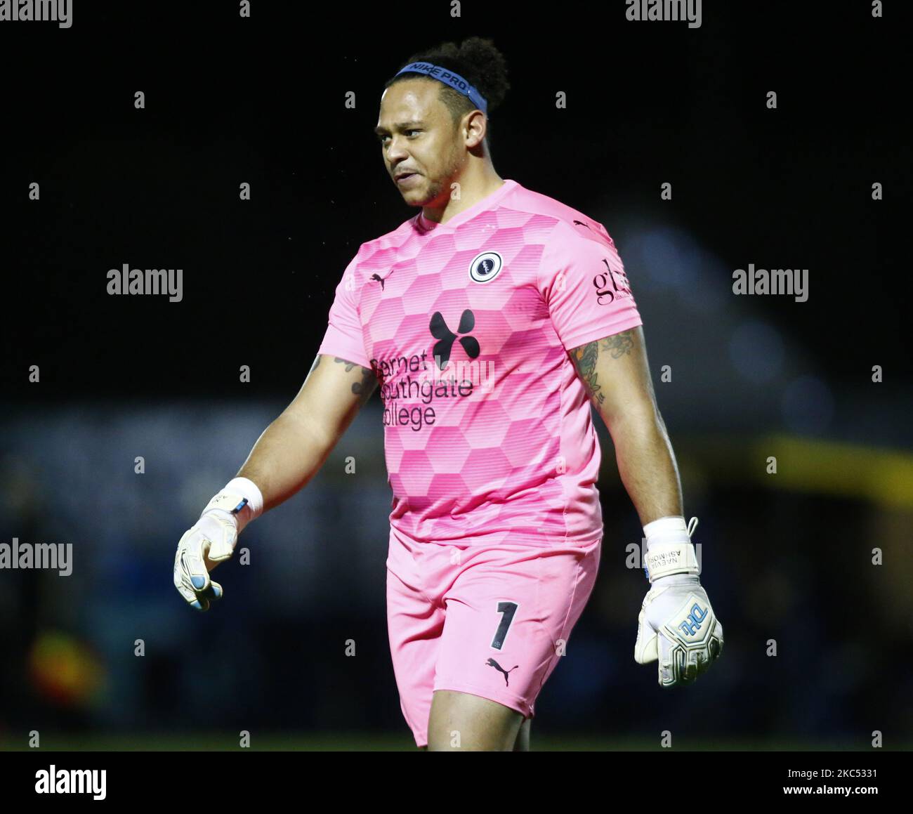 Nathan Ashmore of Boreham Wood during FA Cup Second Round between ...