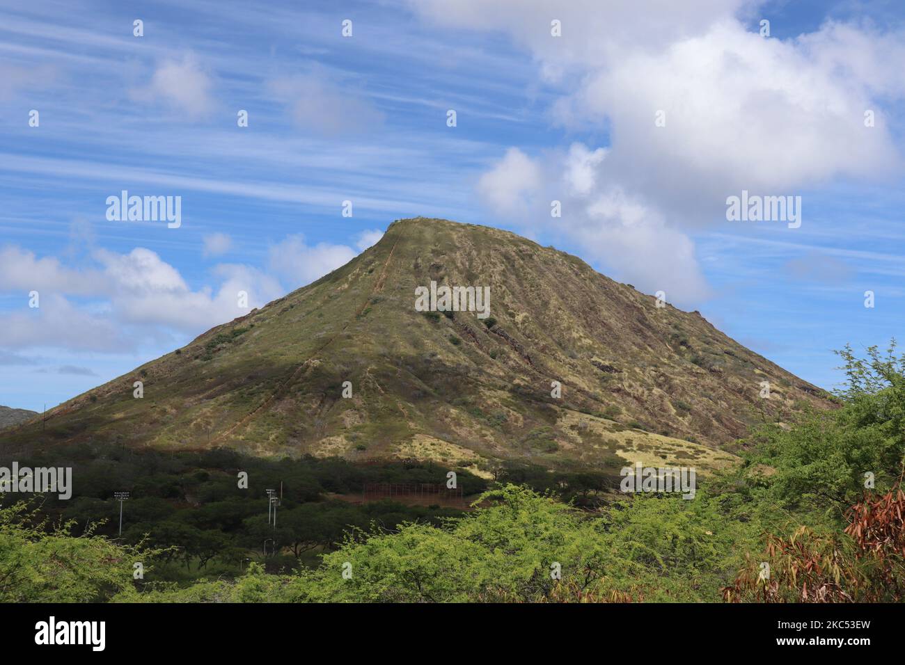 A Koko Head mountain on the Hawaiian Island of Oahu, Hawaii, USA Stock ...