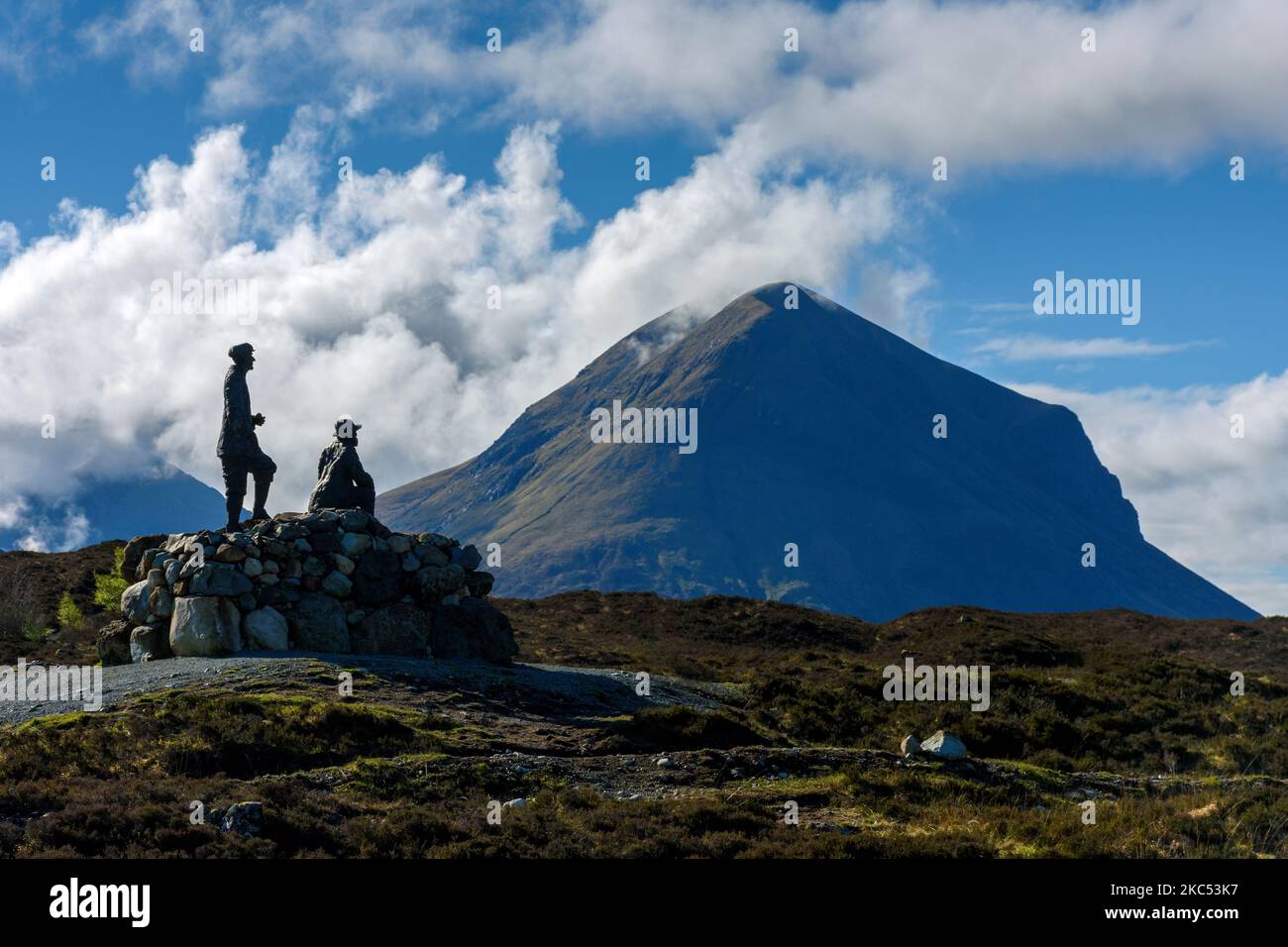 The peak of Marsco in the Red Cuillin hills, from Sligachan, Isle of ...