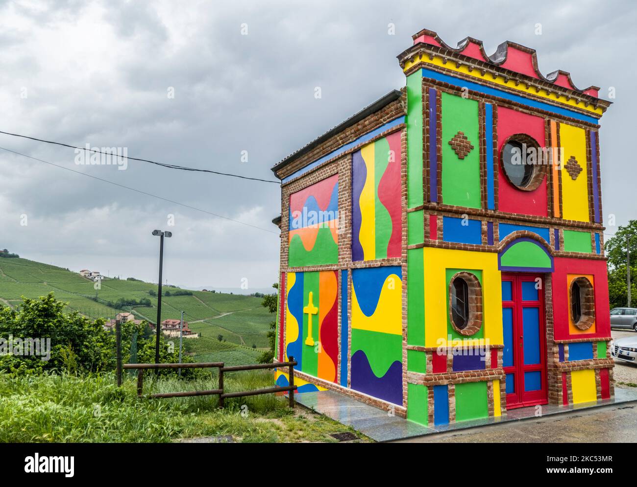 The Chapel of Barolo, colored church in Piedmont Stock Photo - Alamy
