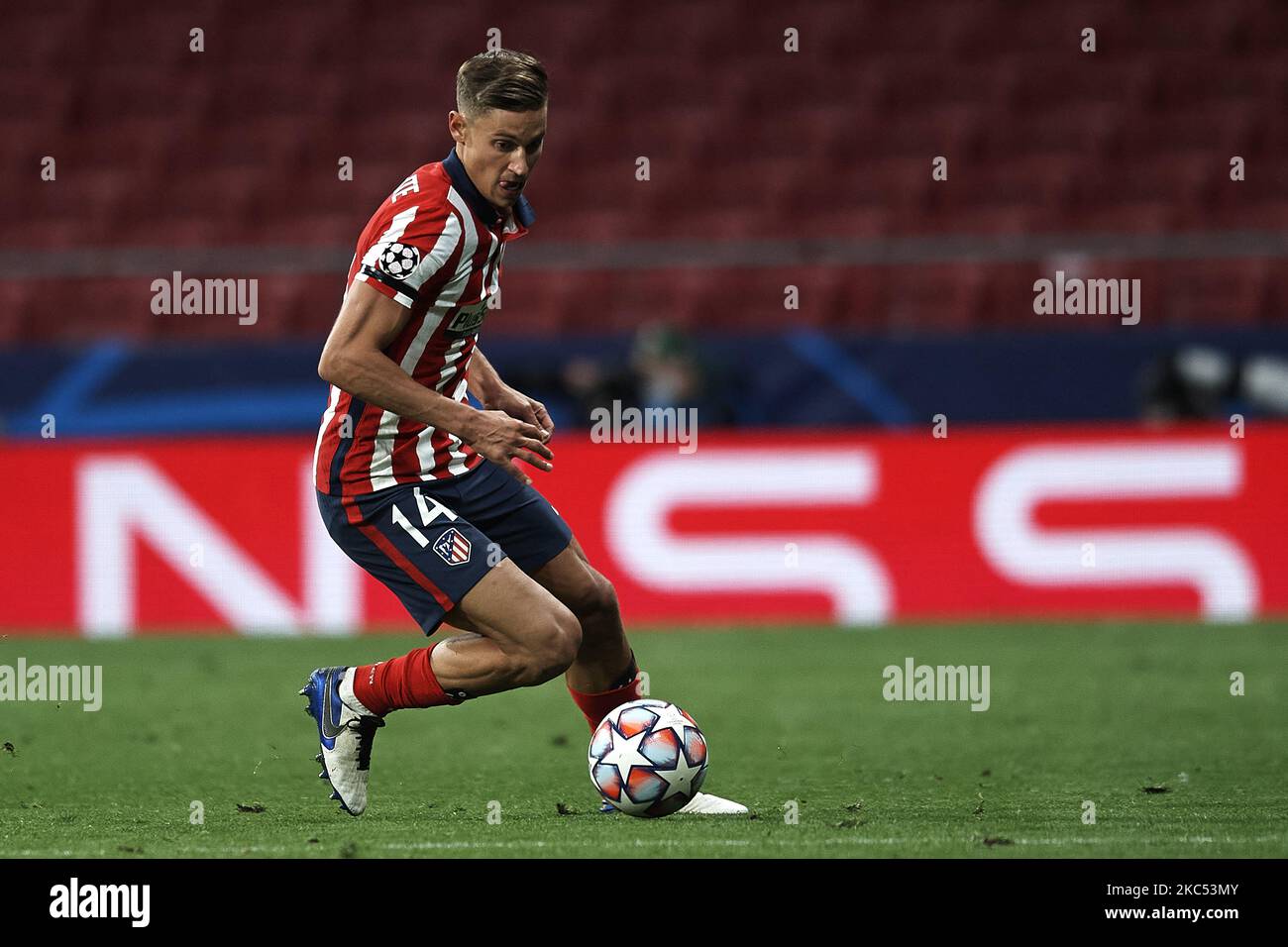Marcos Llorente of Atletico Madrid in action during the UEFA Champions ...