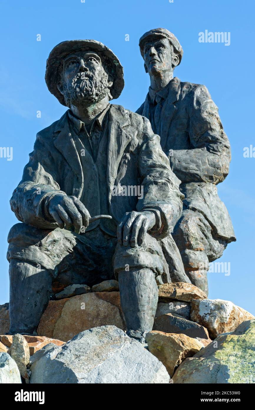 Sculpture of the pioneering mountaineers John Mackenzie and Norman ...