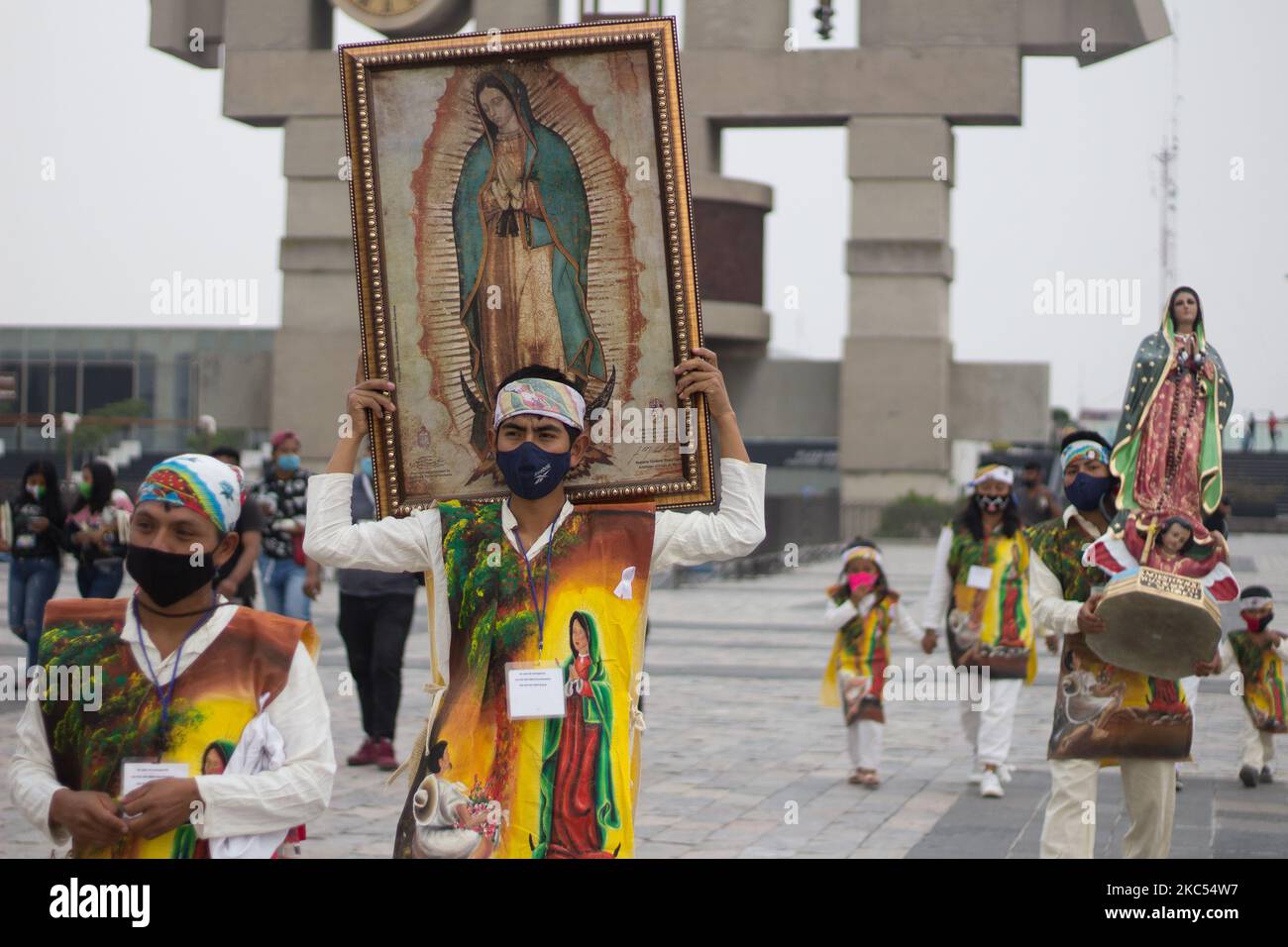 Pilgrims from different states of the Mexican Republic visit the shrine ...