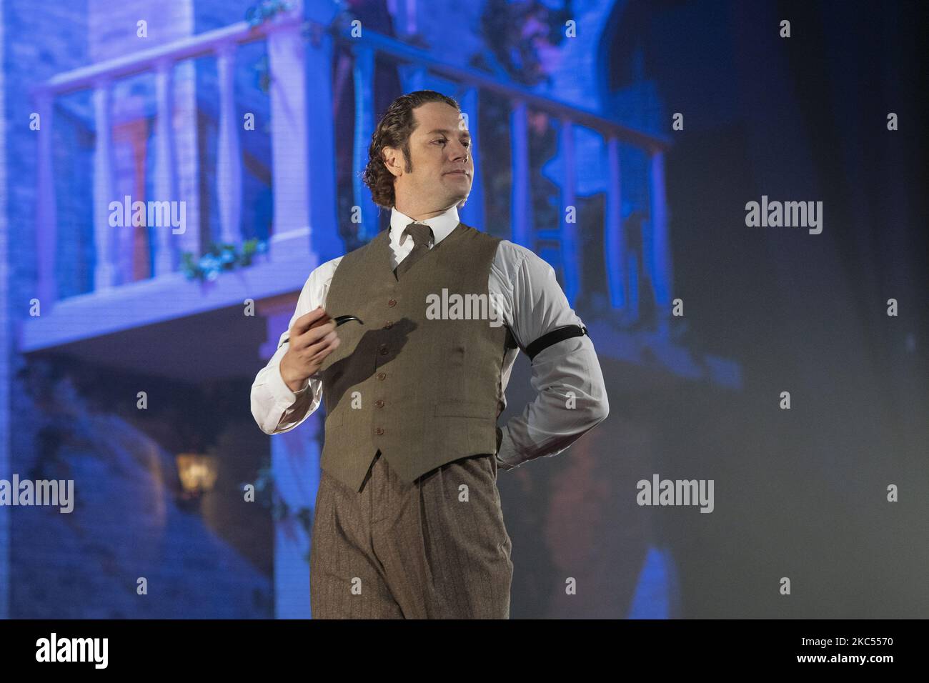 Actor and singer Daniel Diges during performance musical Quien mato a ...