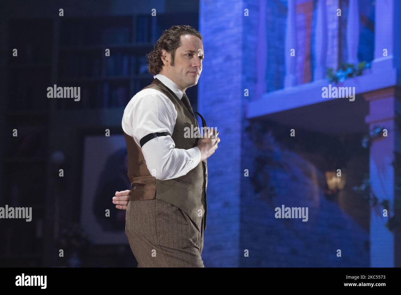 Actor and singer Daniel Diges during performance musical Quien mato a ...