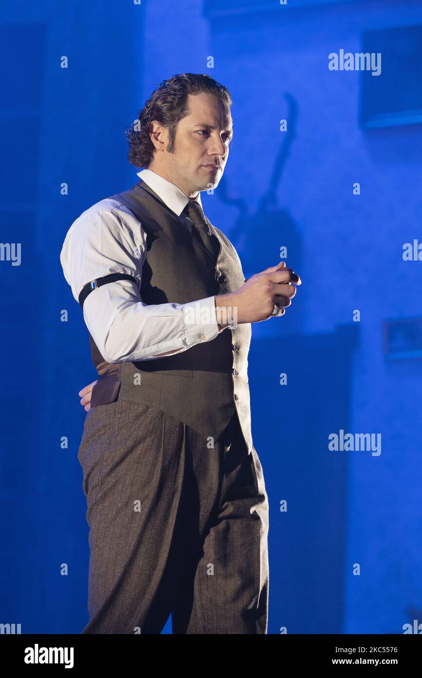 Actor and singer Daniel Diges during performance musical Quien mato a ...