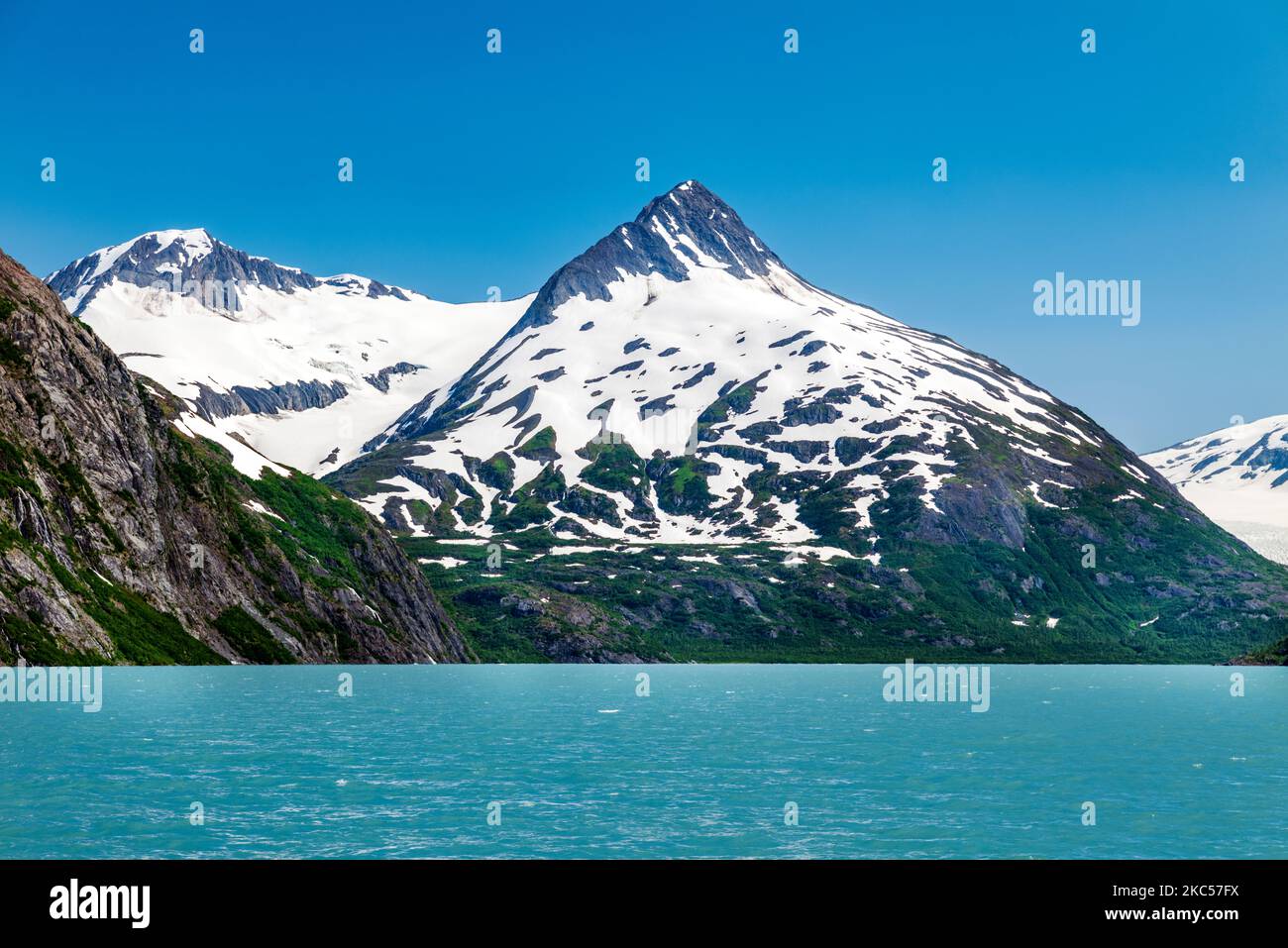 View from near Boggs Visitor Center; Portage Lake; Portage Glacier ...