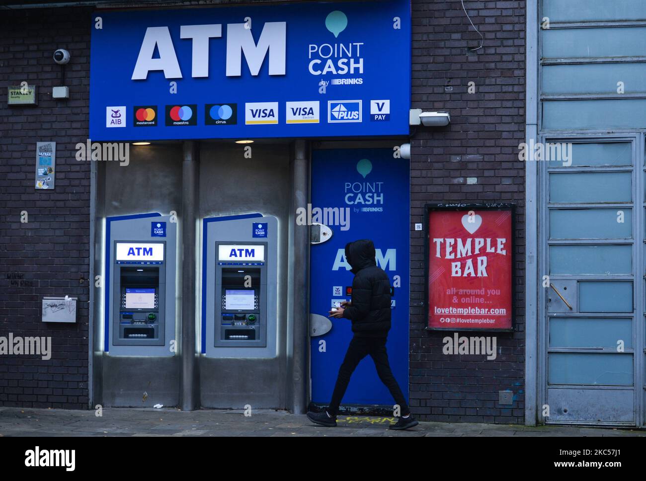 An ATM cash point seen in Dublin's Temple Bar. On Thursday, December 3 ...