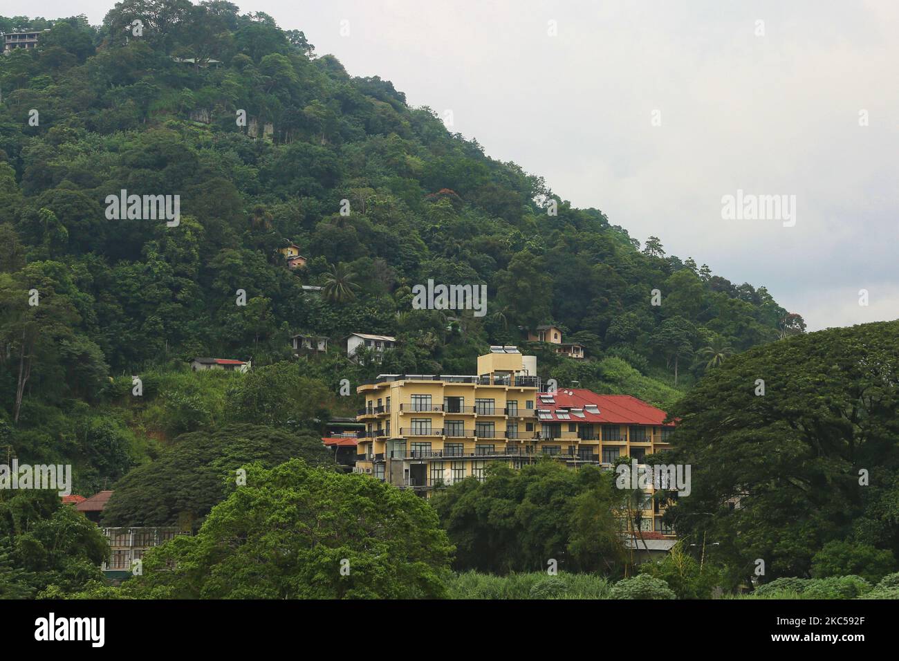 Buildings along the mountainside in the city of Kandy, Sri Lanka. (Photo by Creative Touch ...
