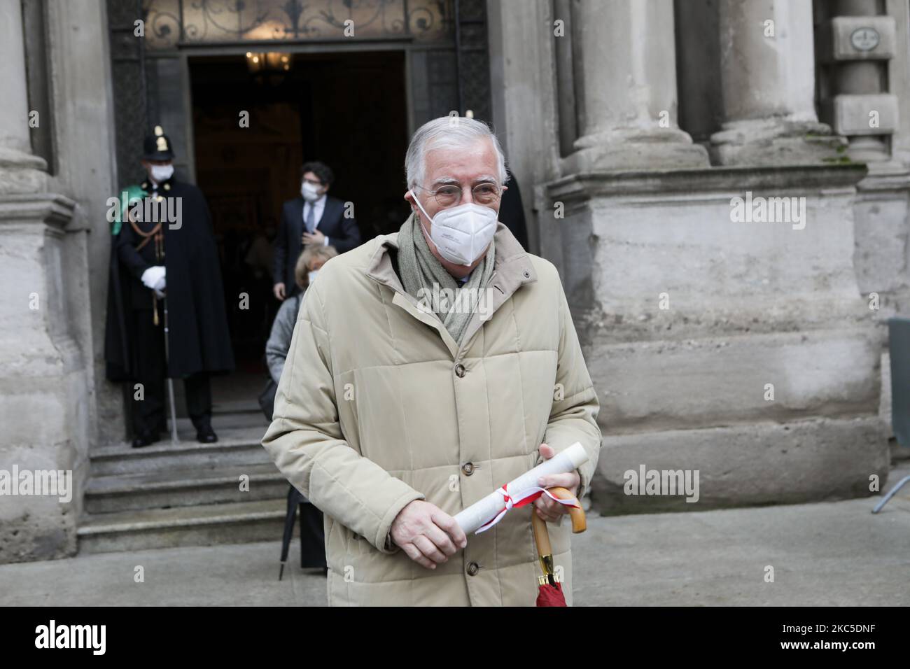 Award ceremony of the annual "Ambrogini D'Oro" in Palazzo Marino, Milan ...