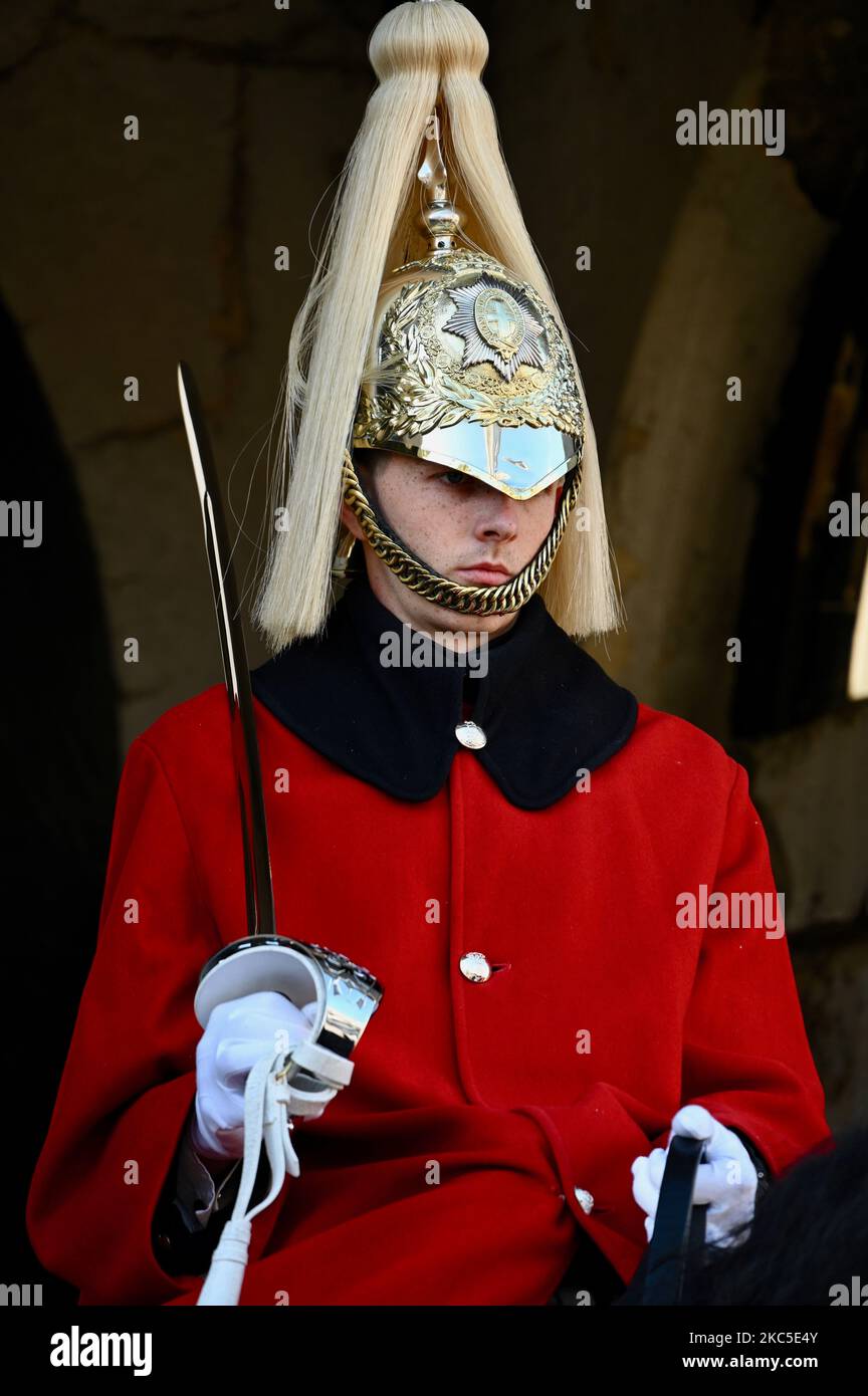 Life Guard, Horse Guards Parade, Whitehall, London. UK Stock Photo - Alamy