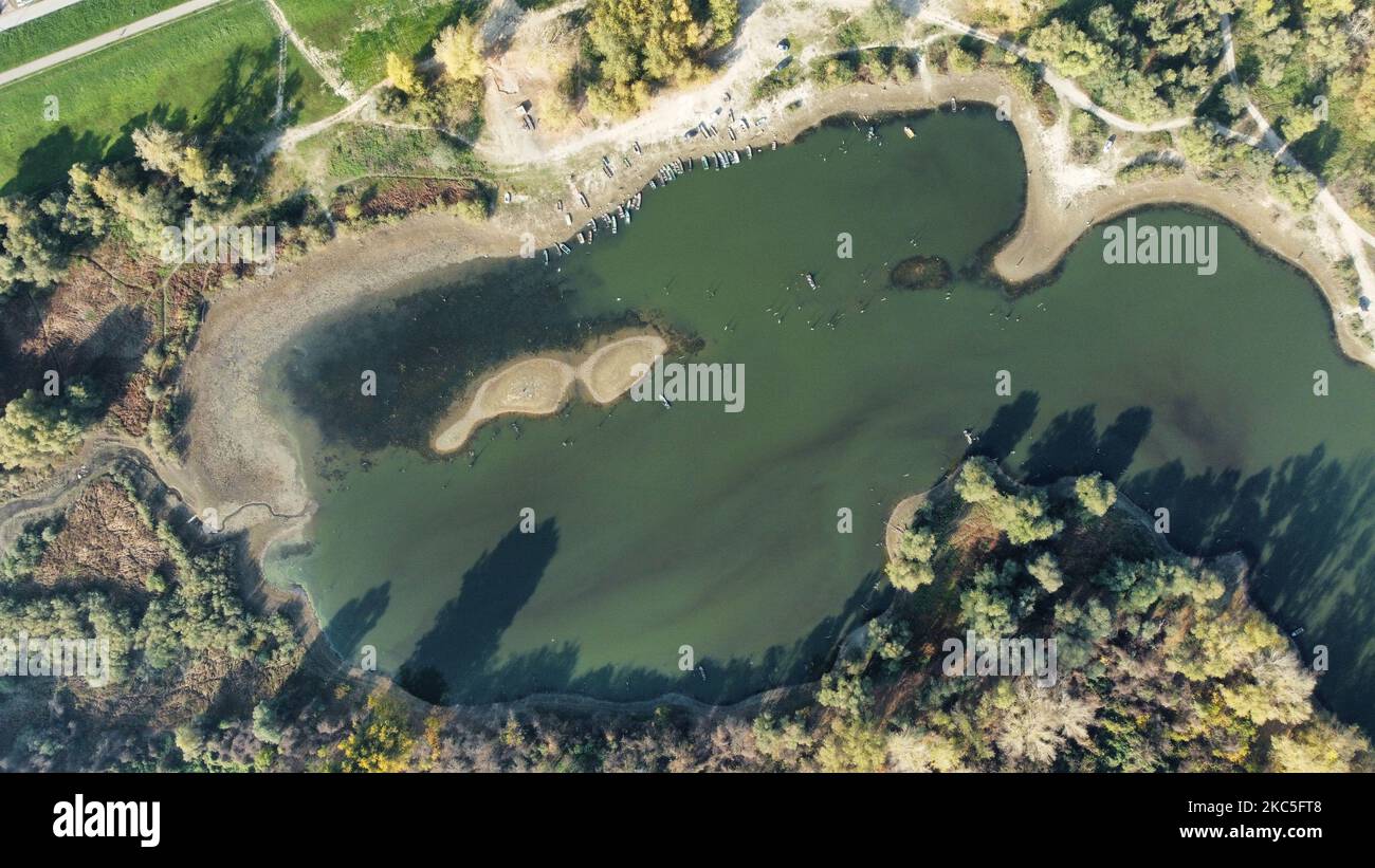 Aerial view shallow lake hi-res stock photography and images - Alamy