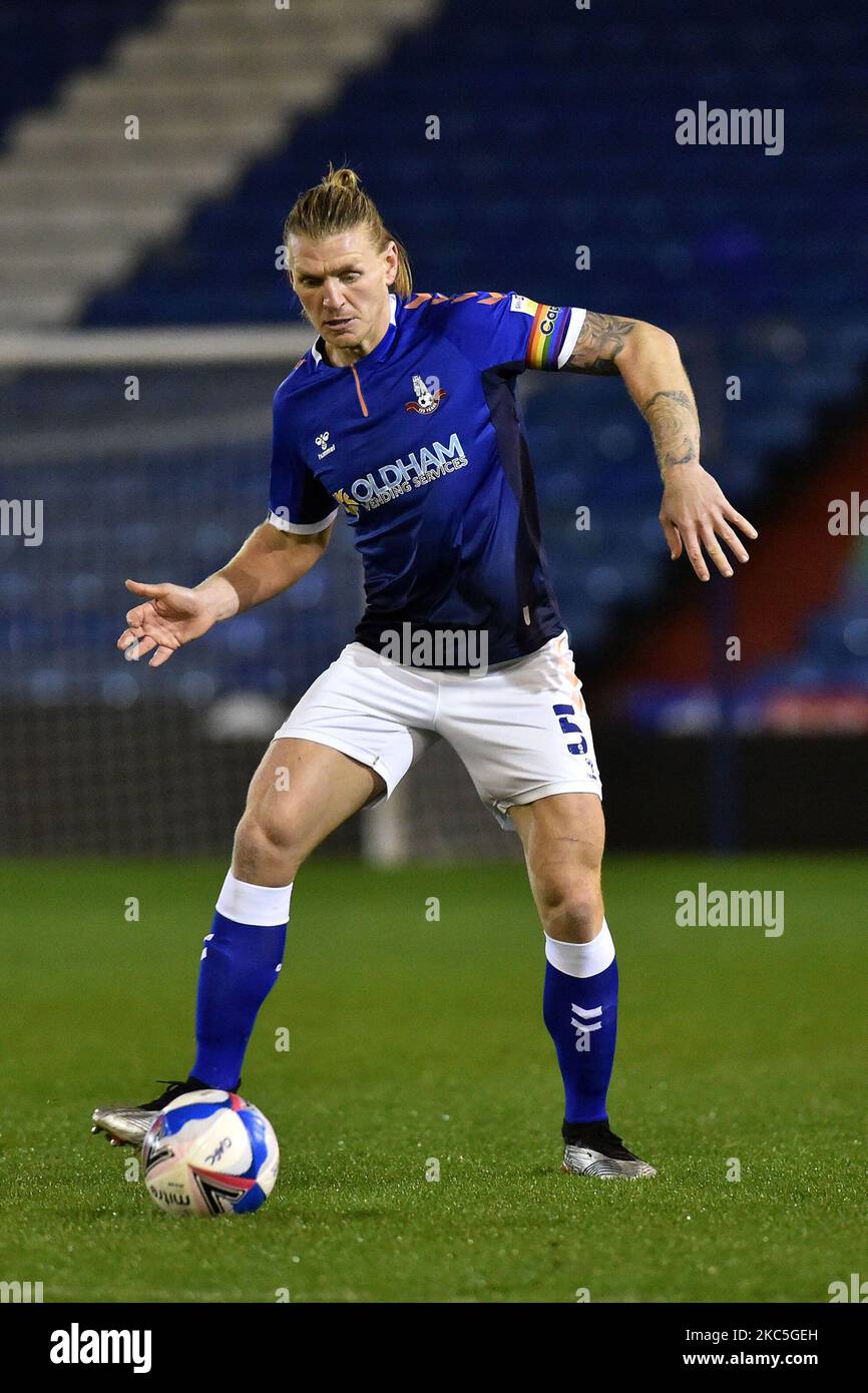 Stock action picture of oldham athletics carl piergianni hi-res stock ...
