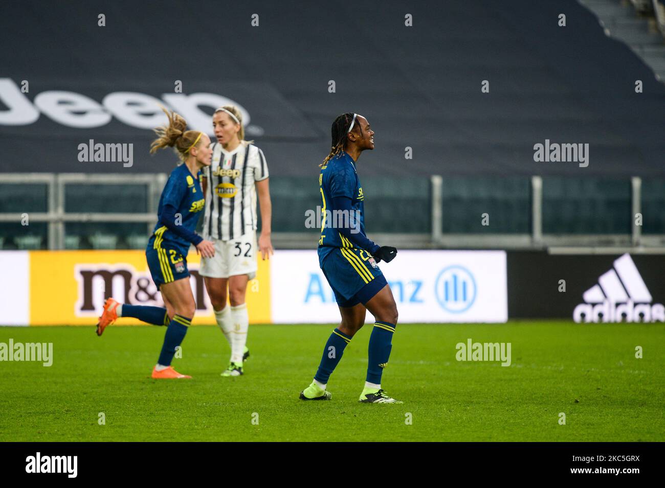 Vicki Becho of Olympique Lyonnais celebrates during the UEFA Women's ...