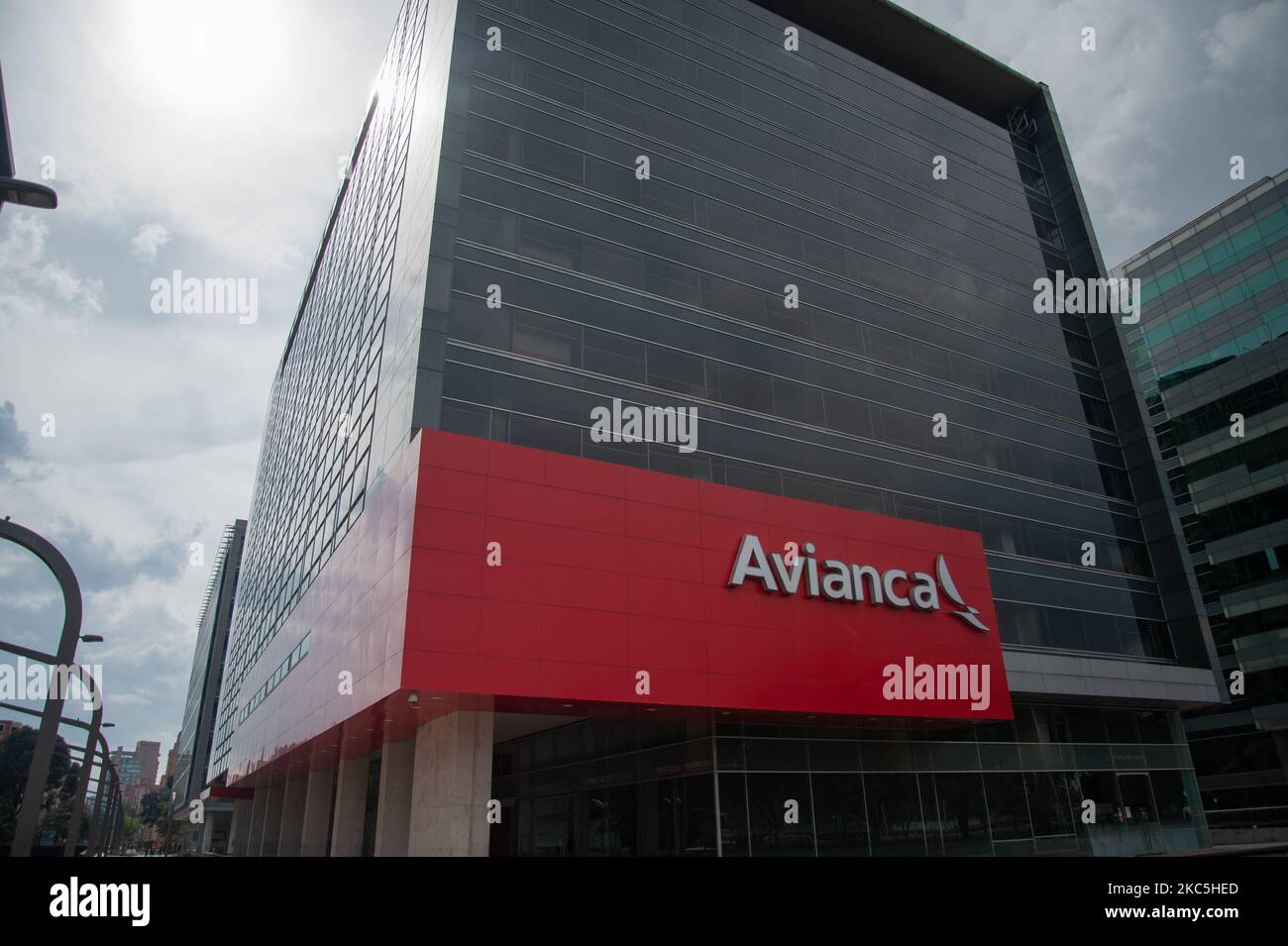 Closed building of the airliner Avianca sits during the day as most ...