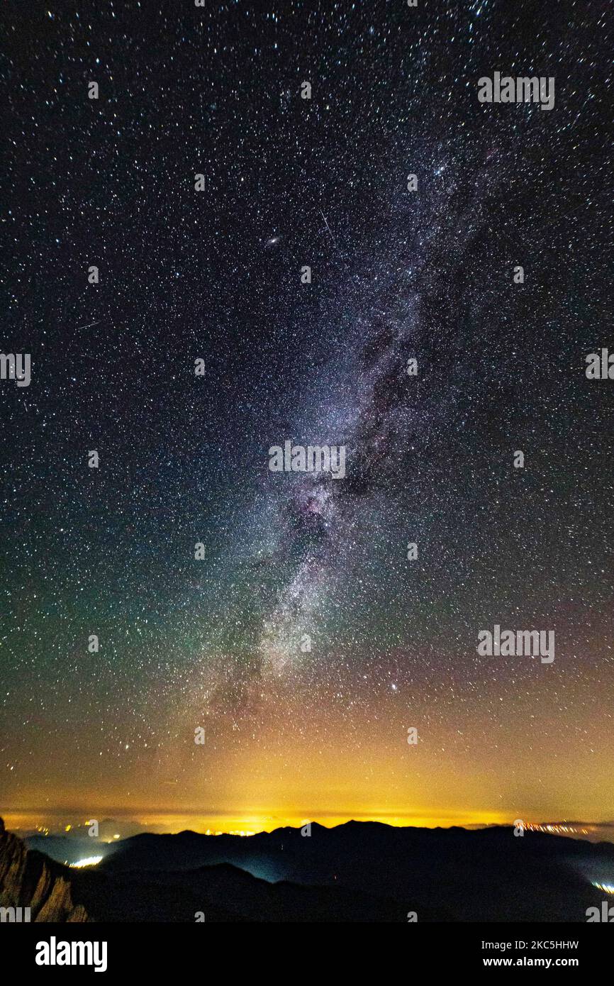 Milky Way captured with long exposure photography technique. Milkyway ...