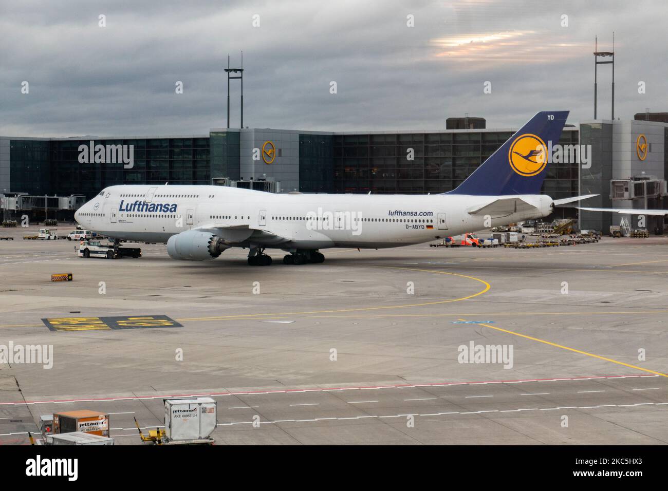 Lufthansa Boeing 747-8 double-decker iconic aircraft as seen in ...