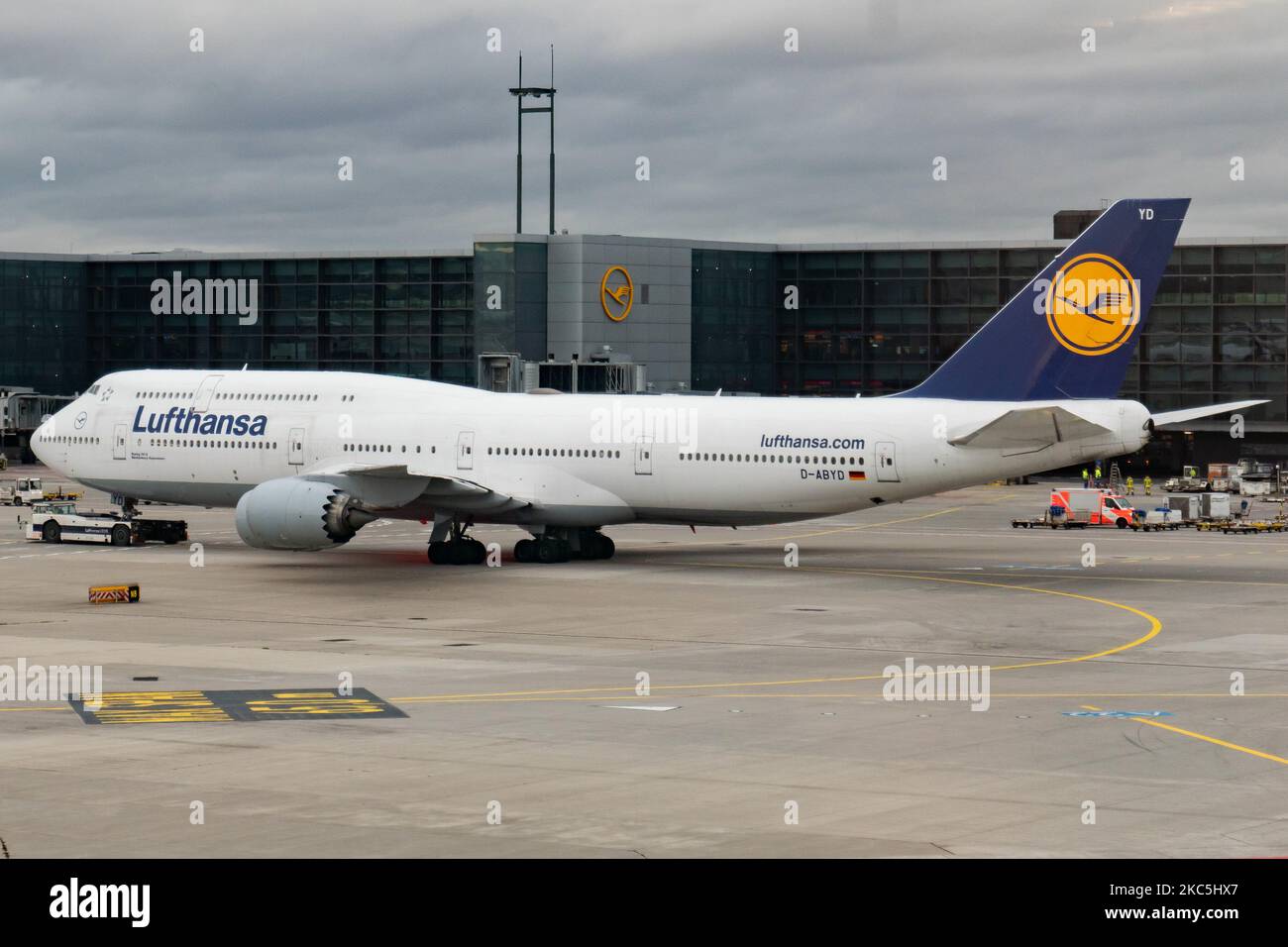 Lufthansa Boeing 747-8 double-decker iconic aircraft as seen in ...