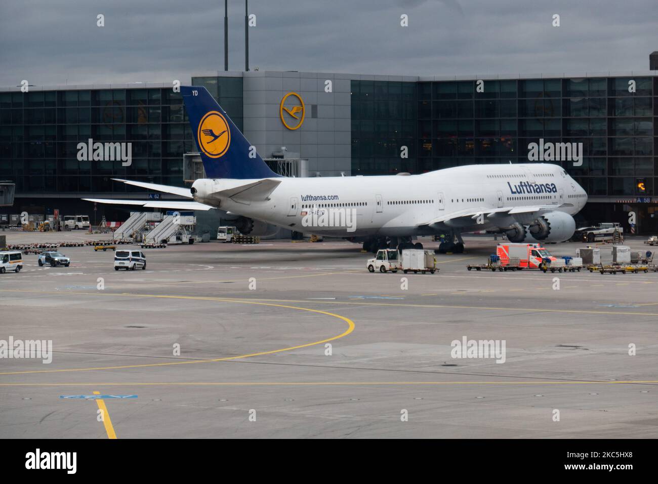 Lufthansa Boeing 747-8 double-decker iconic aircraft as seen in ...