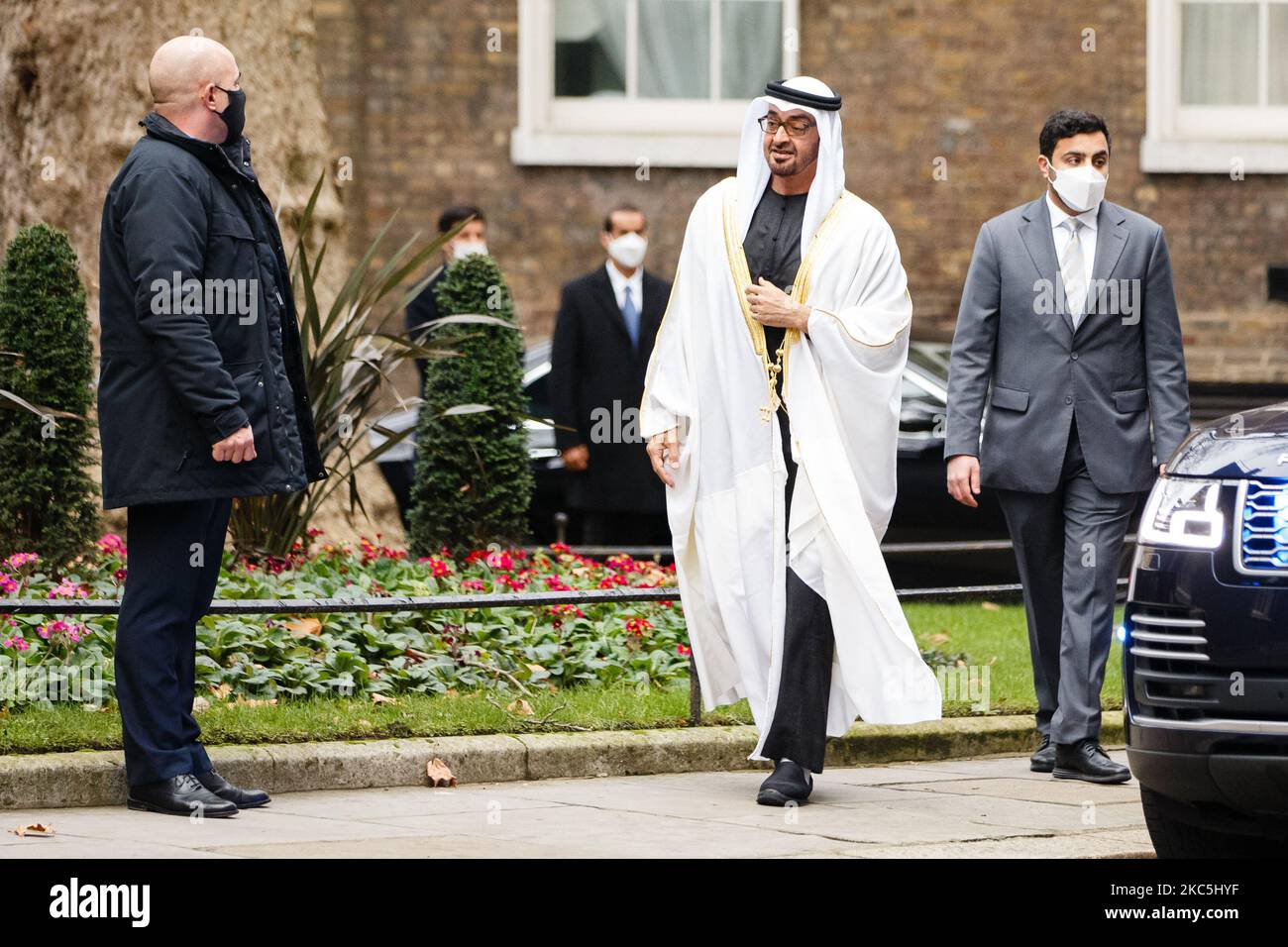 Crown Prince Mohammed bin Zayed al-Nahyan of Abu Dhabi arrives to meet ...