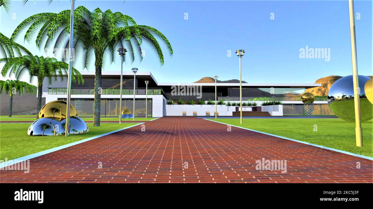 Perspective red brick pathway texture hi-res stock photography and ...