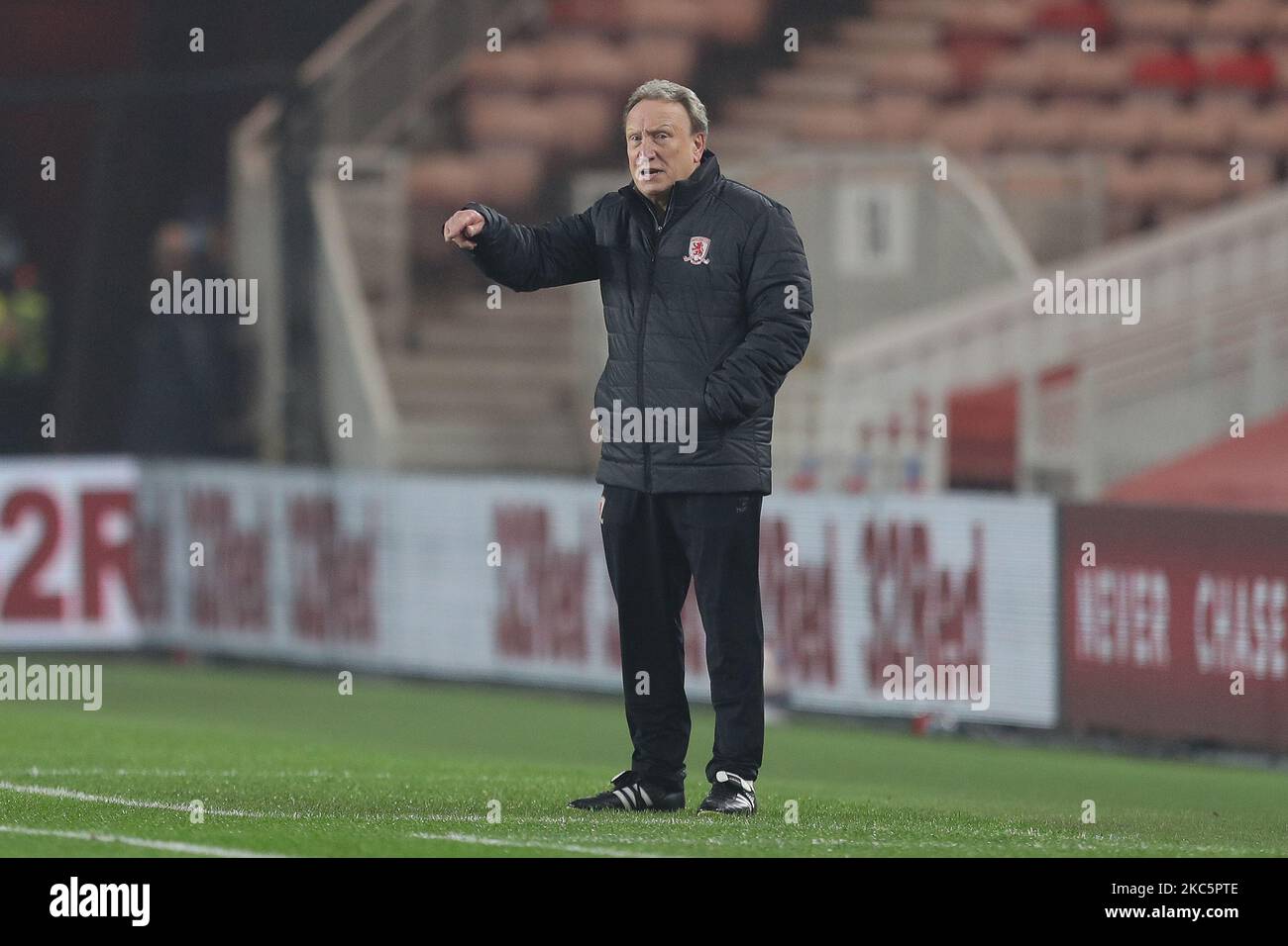 Middesbrough manager Neil Warnock during the Sky Bet Championship match ...