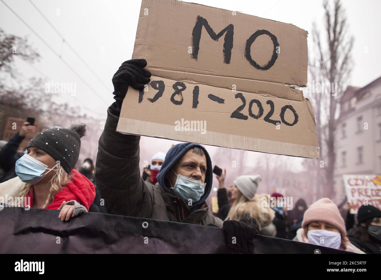 Man holds MO 1981 2020 banner during We Are Going For Freedom We Are ...