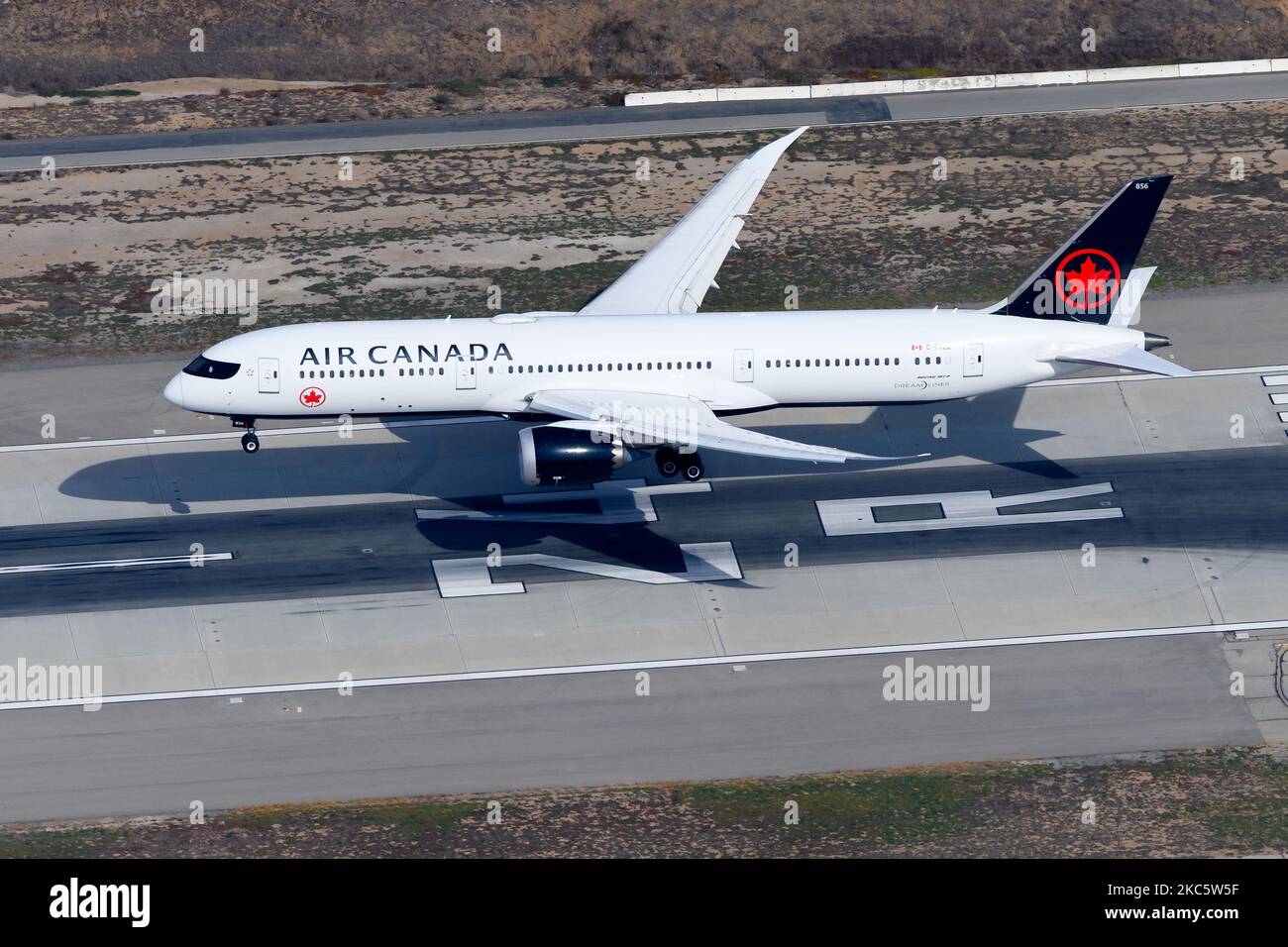 Air Canada Boeing 787-9 Dreamliner airplane landing. Aircraft 787 of ...