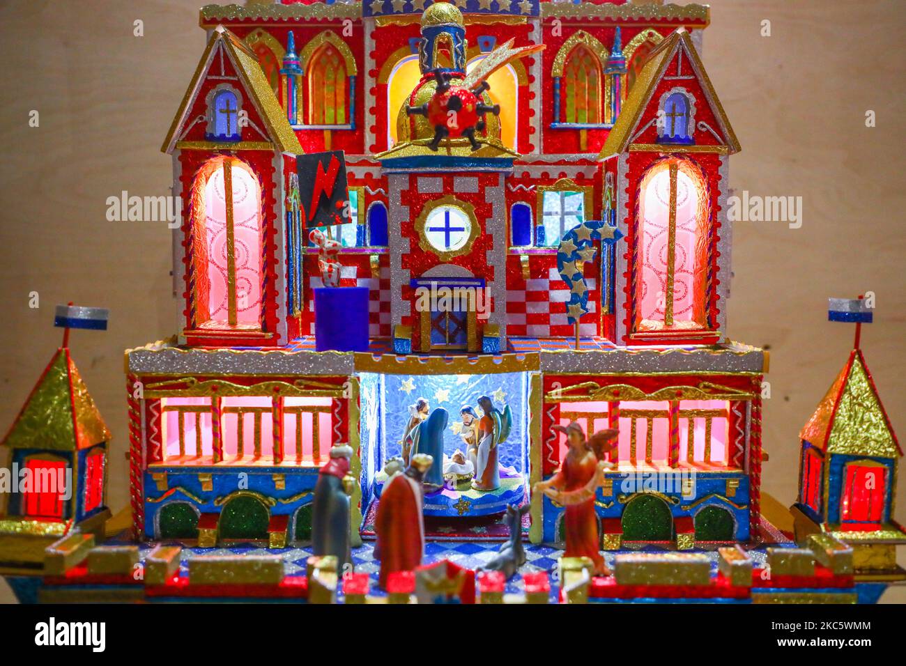 Nativity scene crafts of the 78th Nativity Scene Contest are presented ...