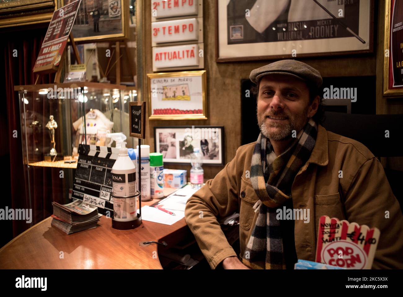Morris Donini, the owner of Cinema Mandrioli in Ca De Fabbri, open his ...