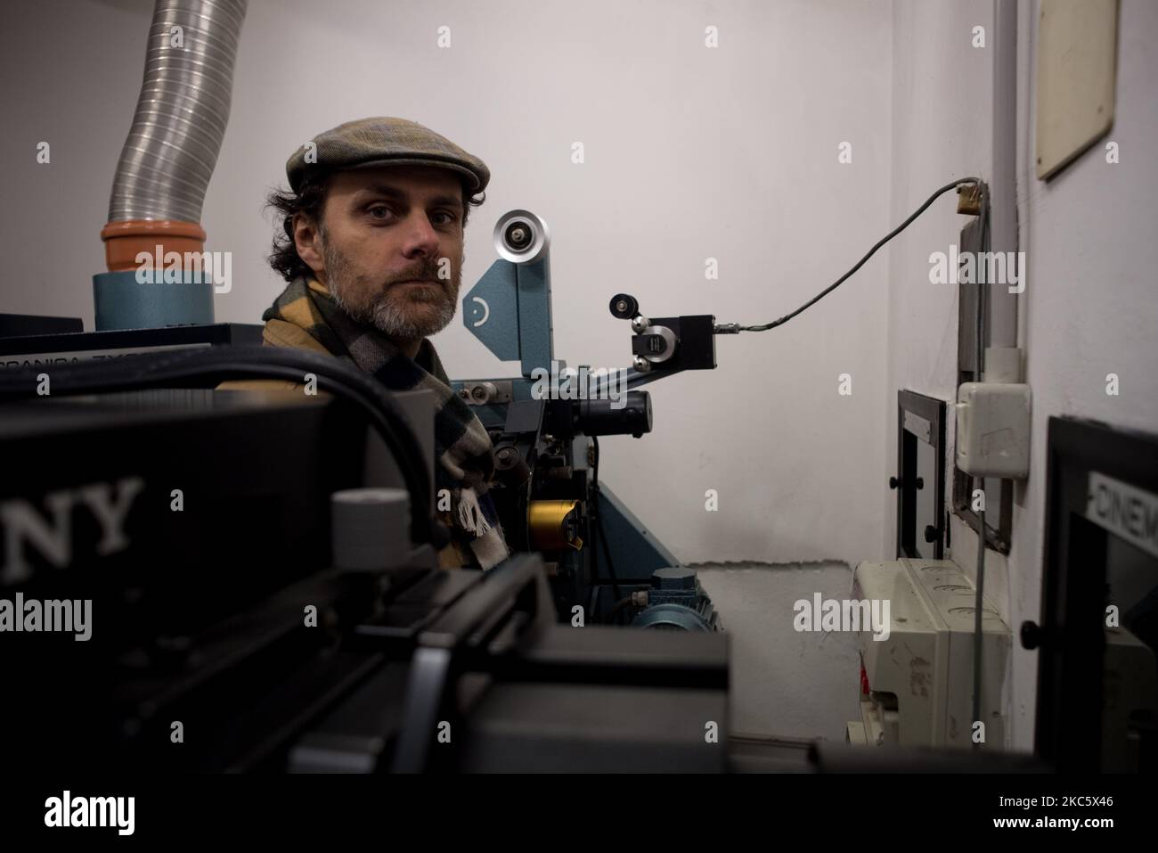Morris Donini, the owner of Cinema Mandrioli in Ca De Fabbri, open his ...