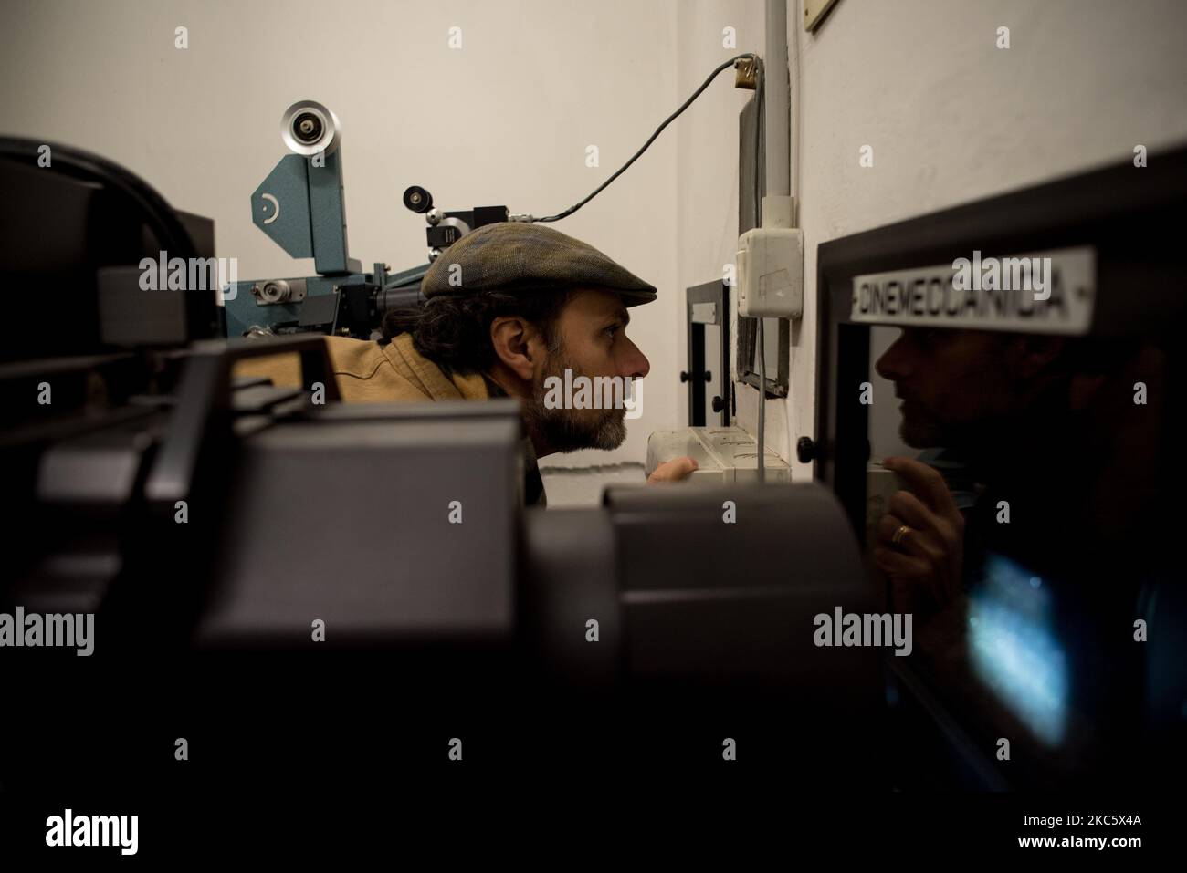 Morris Donini, the owner of Cinema Mandrioli in Ca De Fabbri, open his ...