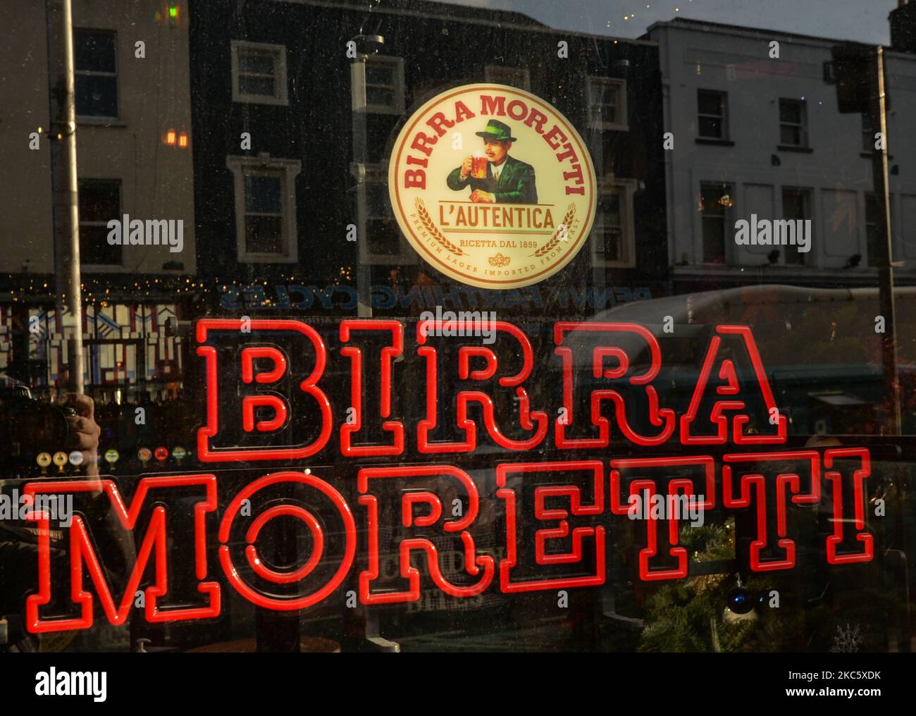 An advertising for Birra Moretti, an Italian brewing company, seen in ...