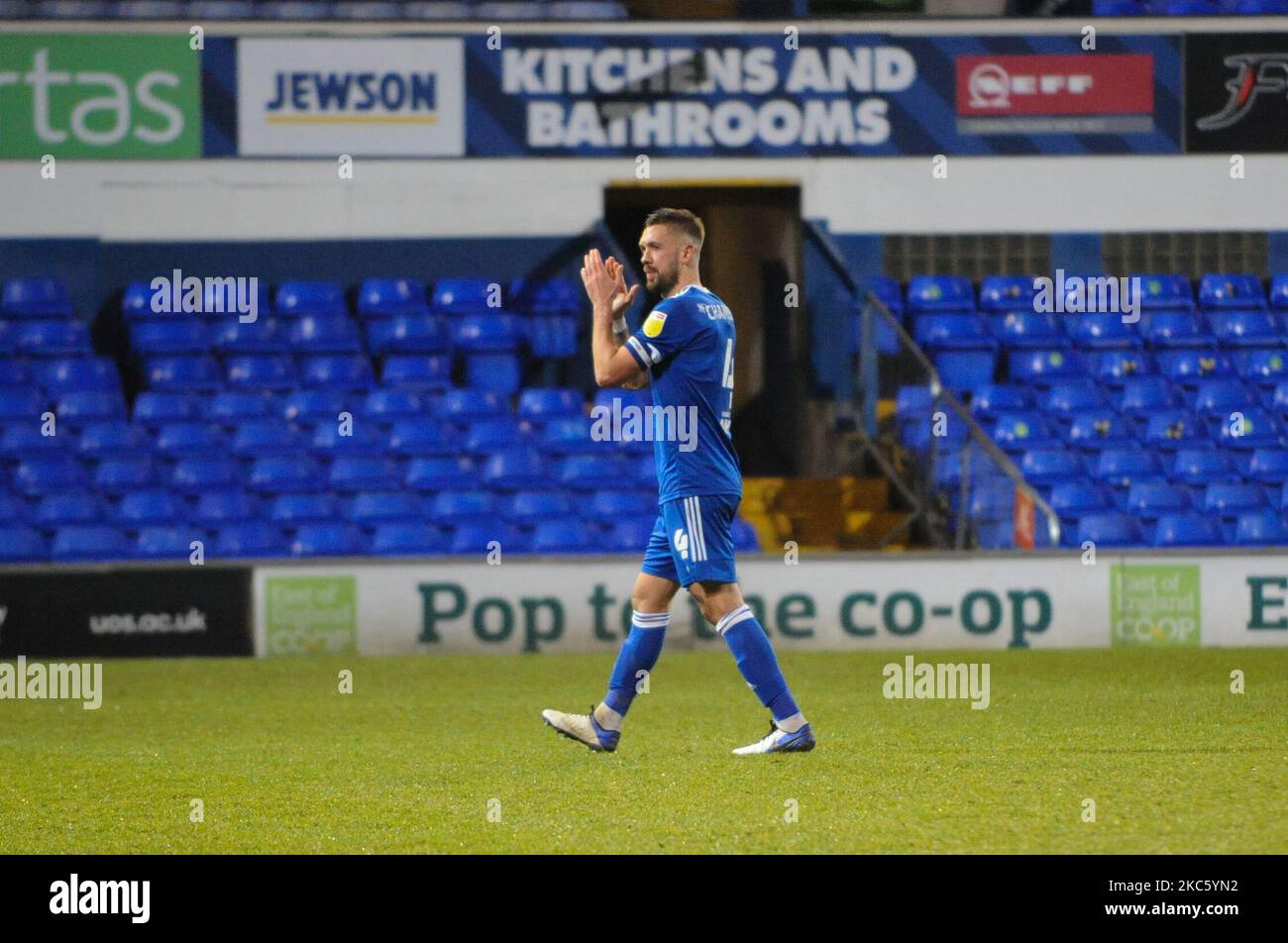 Ipswichs Luke Chambers claps home fans after the Sky Bet League 1 match ...