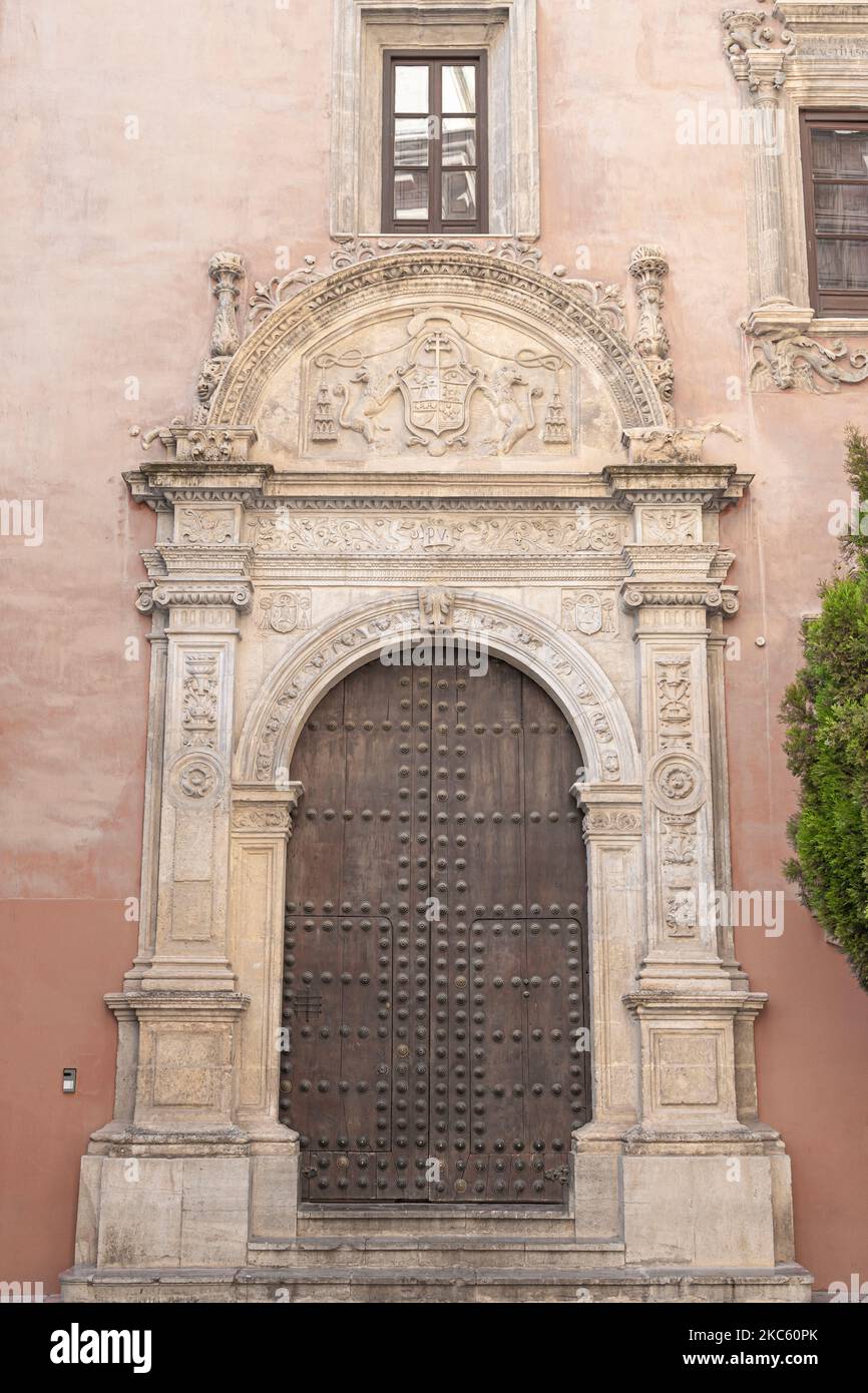 The ornate gate of the archbishopric of Granada, Spain Stock Photo - Alamy