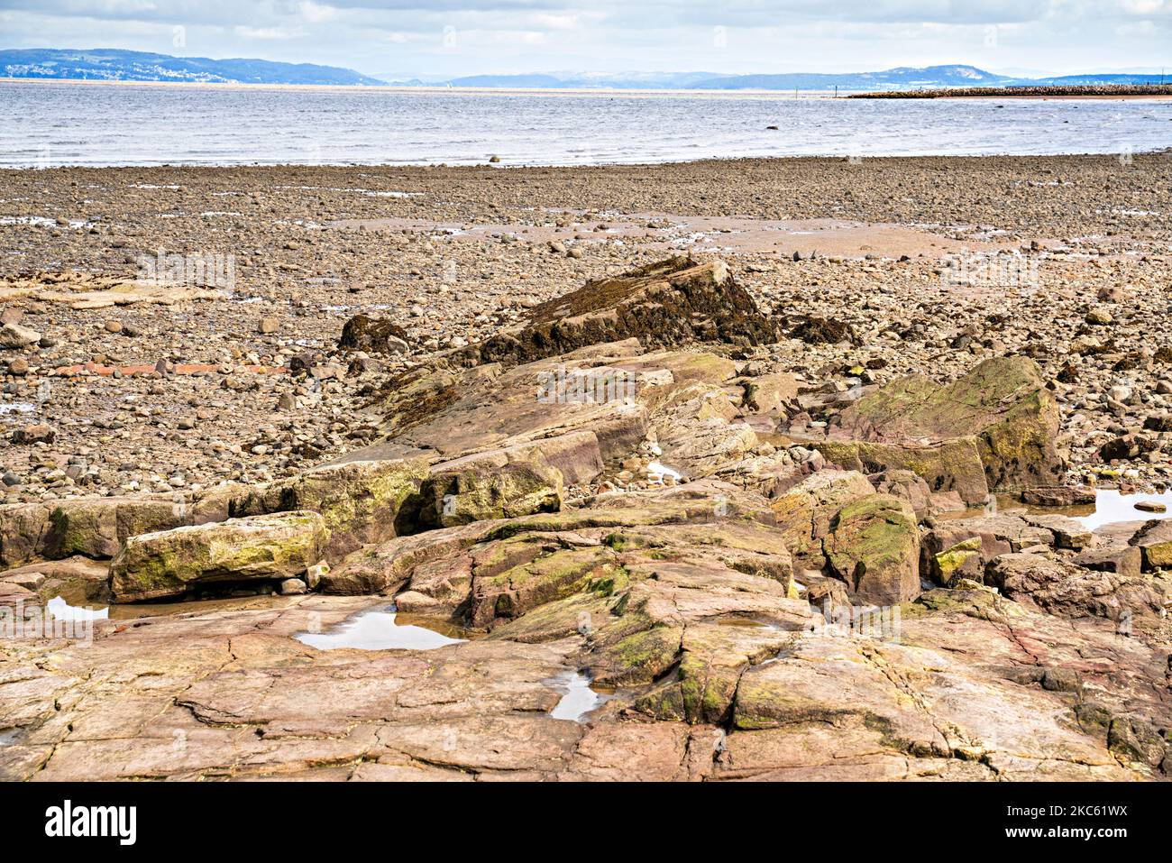 Sandstone rocks, Heysham coast, Lancashire, UK Stock Photo - Alamy