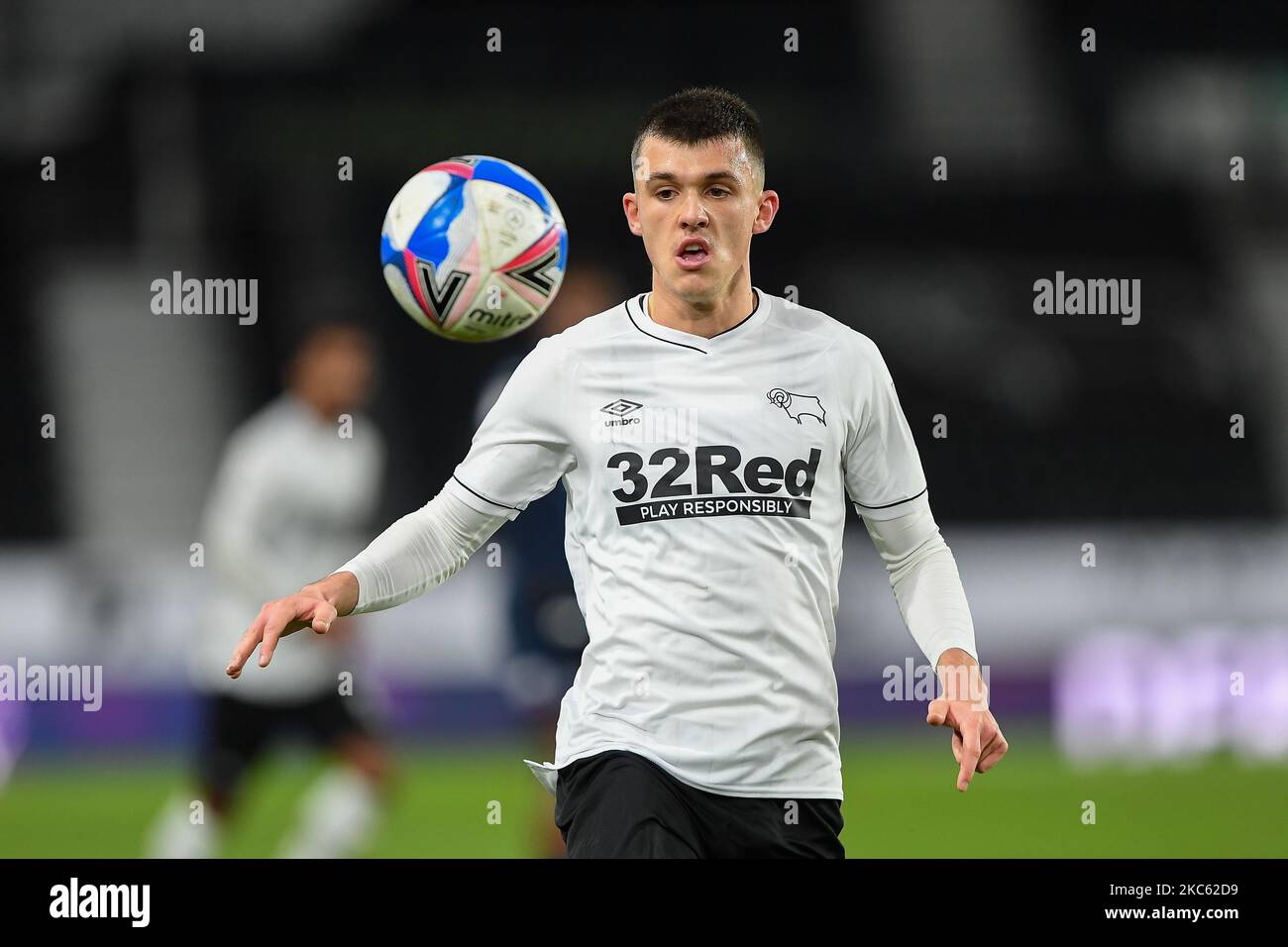 Jason Knight of Derby County in action during the Sky Bet Championship ...