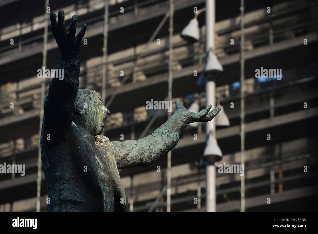 Statue dedicated to the memory of James Larkin, the founder of the ...