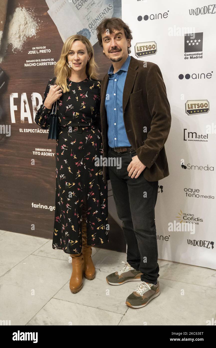 Actors Javier Veiga and Marta Hazas at photocall for premiere Fariña in ...