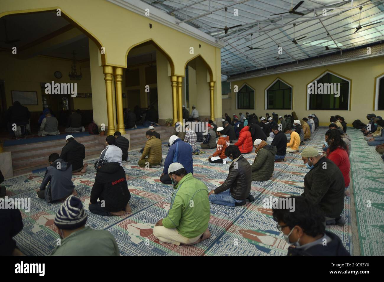 Nepalese Muslims offering Friday ritual prayer after nine months in ...